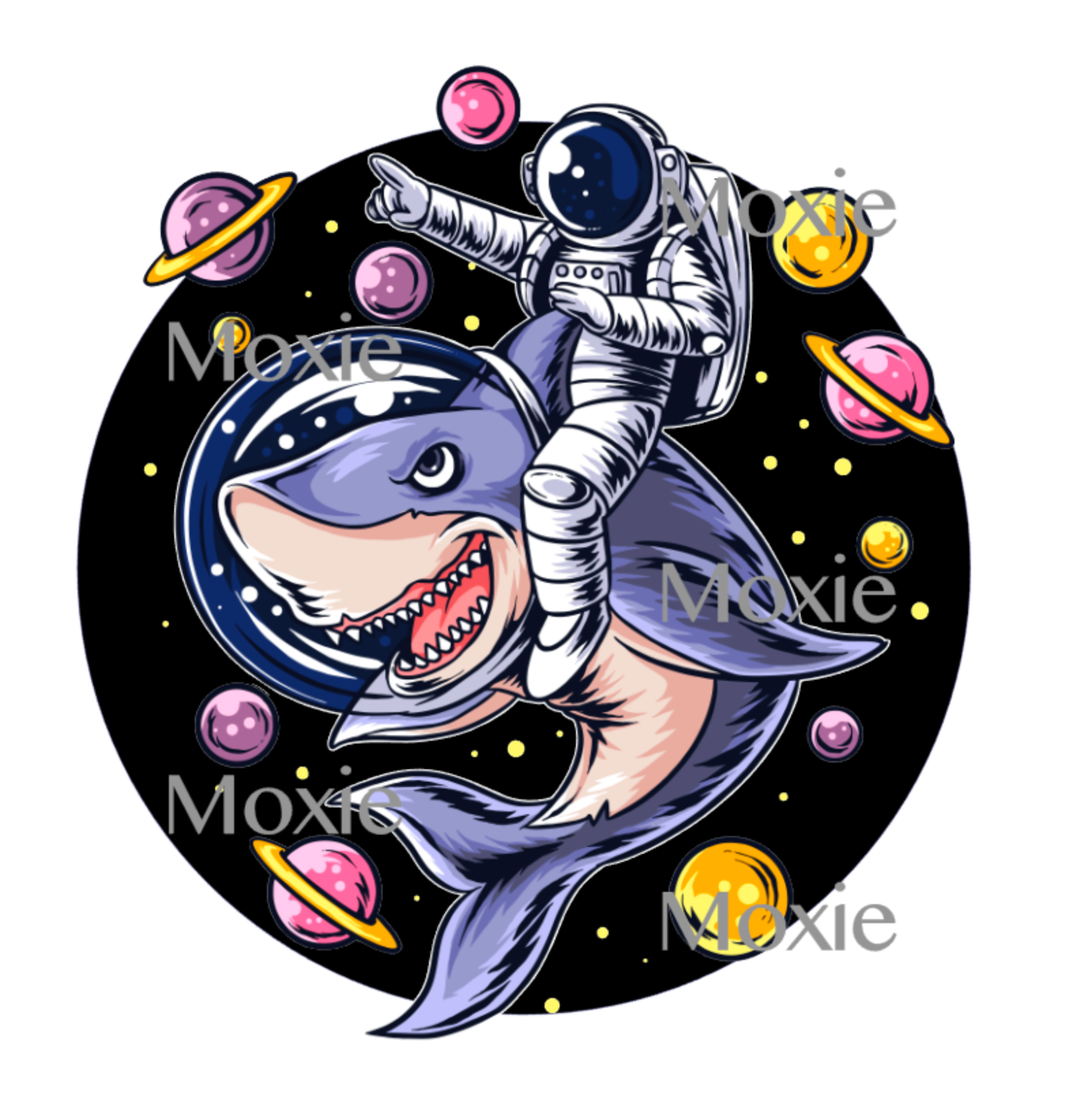 Astronaut Shark Decal & Acrylic Blank COMBO – Moxie Vinyls