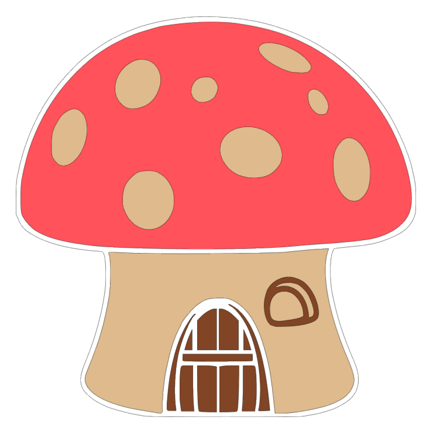 Mushroom House Clip Art