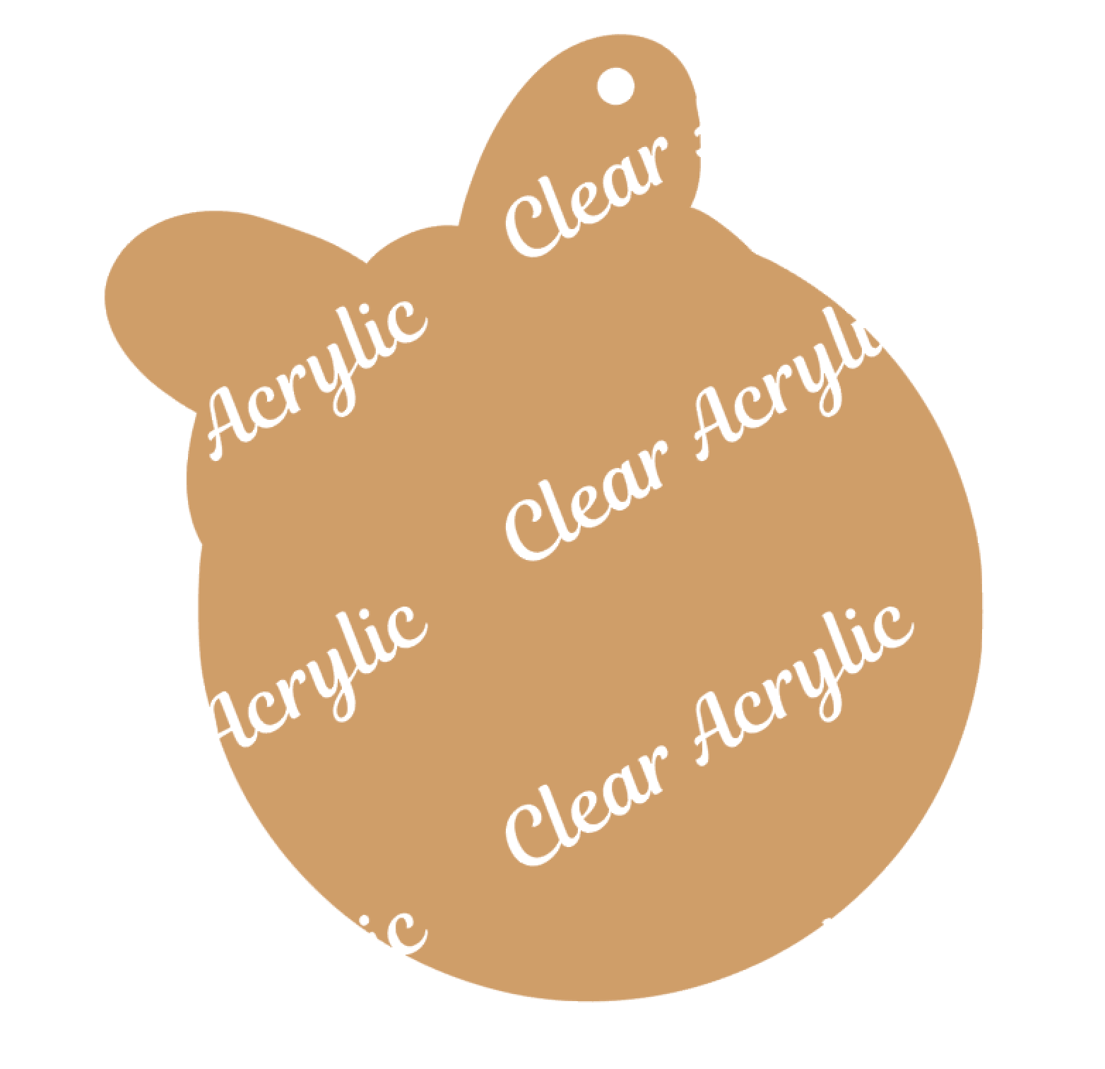 Sports Ball With Hair Bow Acrylic Blank Moxie Vinyls