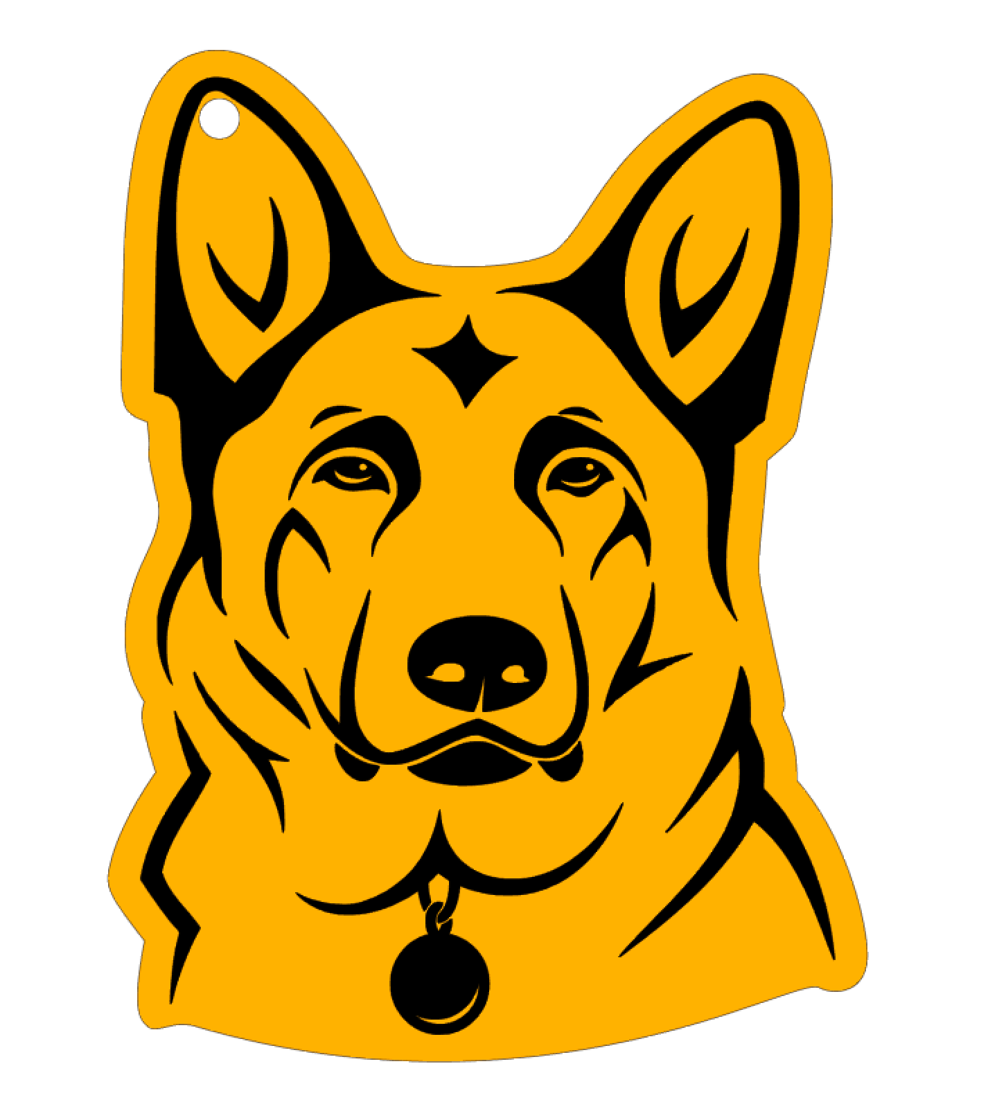 german shepherd face vector