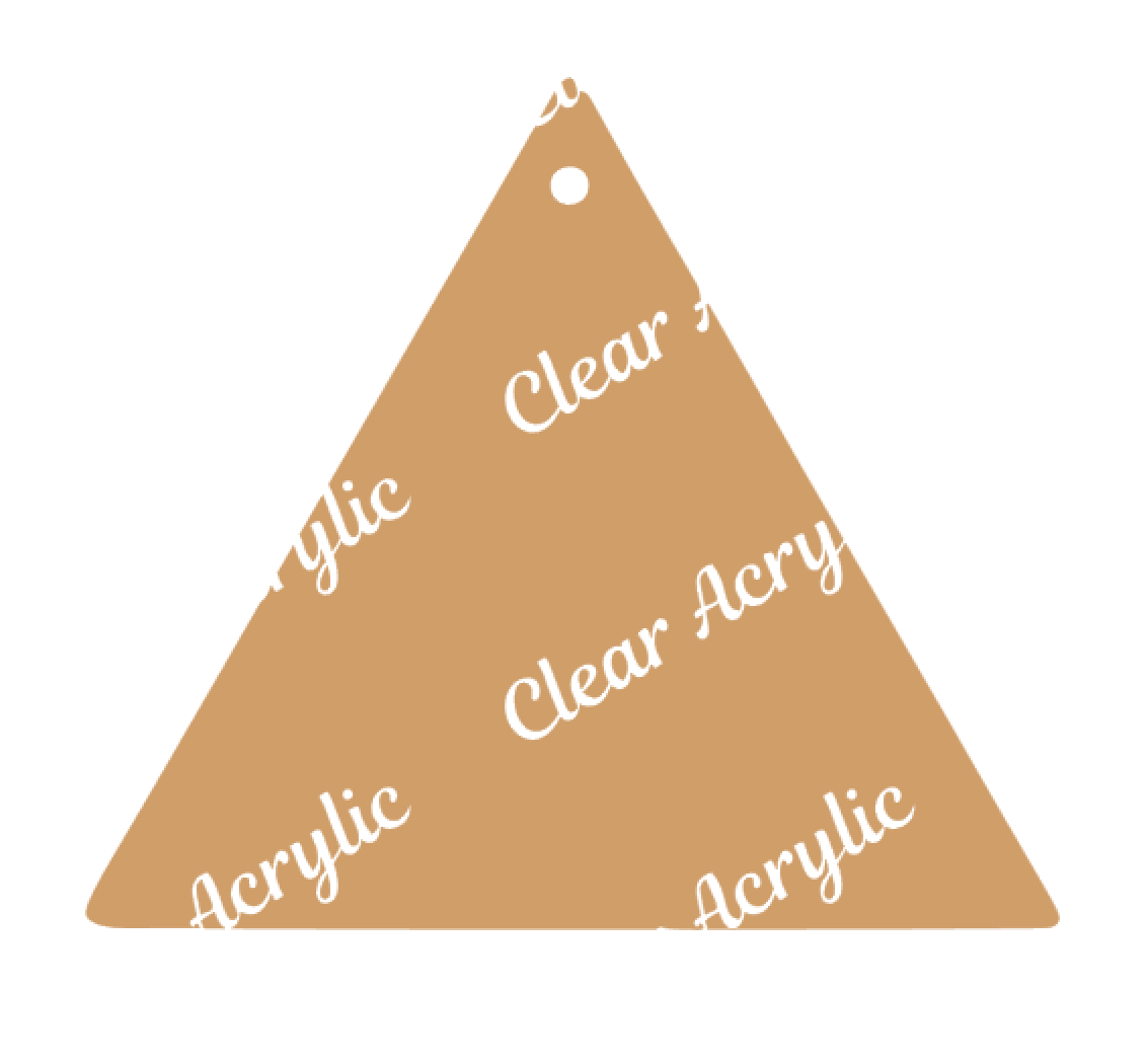 Triangle Acrylic Key Chain Blanks Moxie Vinyls