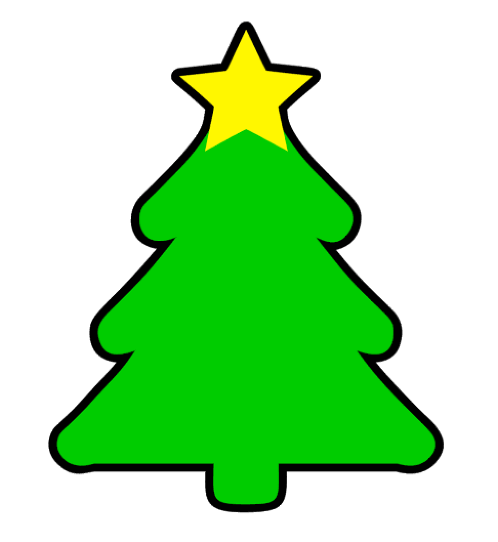 blank christmas tree outline