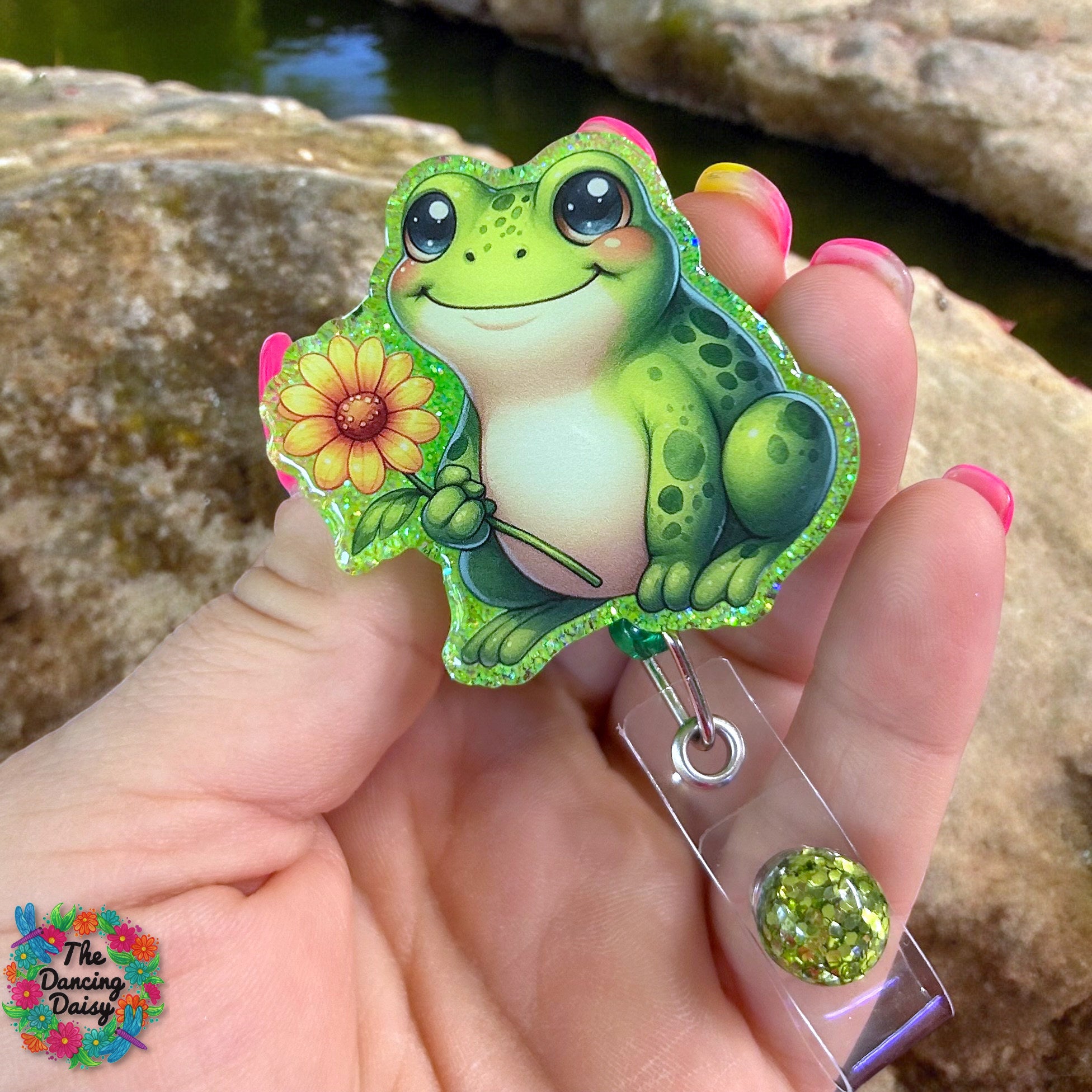 Frog Holding Sunflower Decal & Acrylic Blank COMBO – Moxie Vinyls