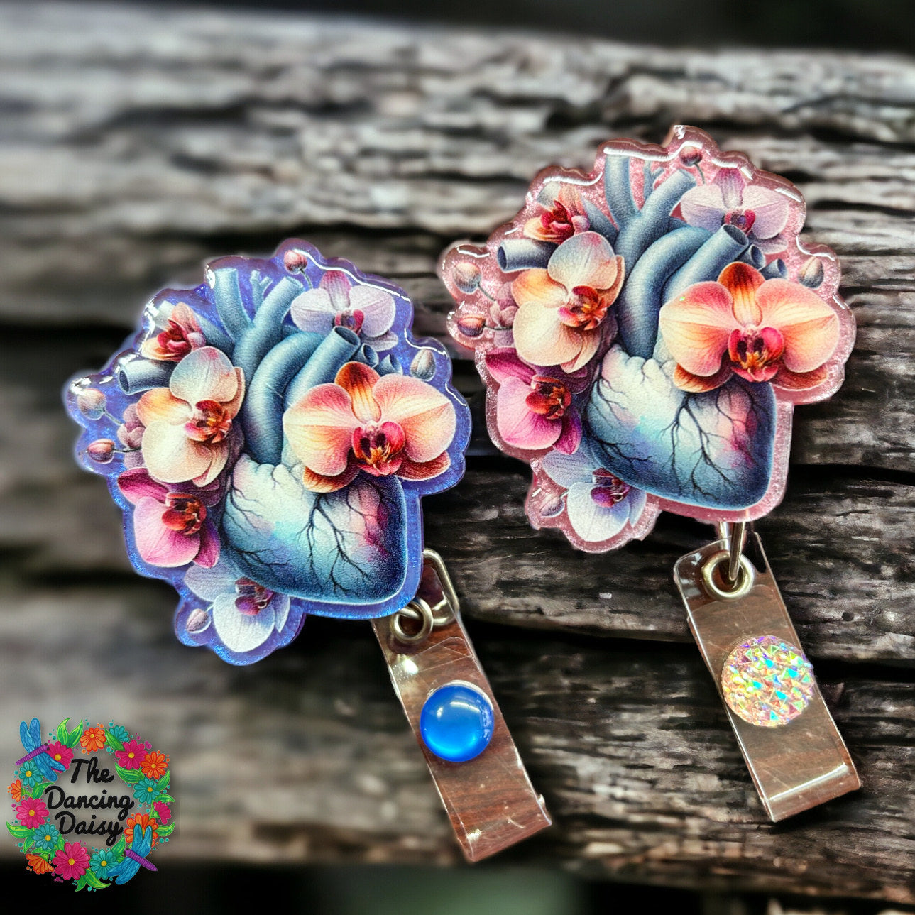 Orchid Floral Heart Decal & Acrylic Blank COMBO – Moxie Vinyls