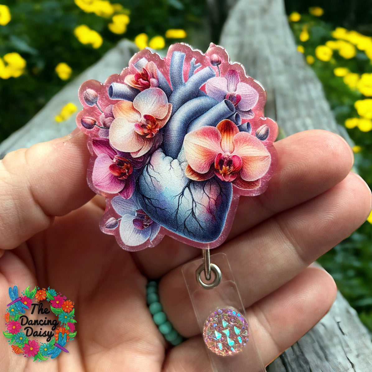 Orchid Floral Heart Decal & Acrylic Blank COMBO – Moxie Vinyls