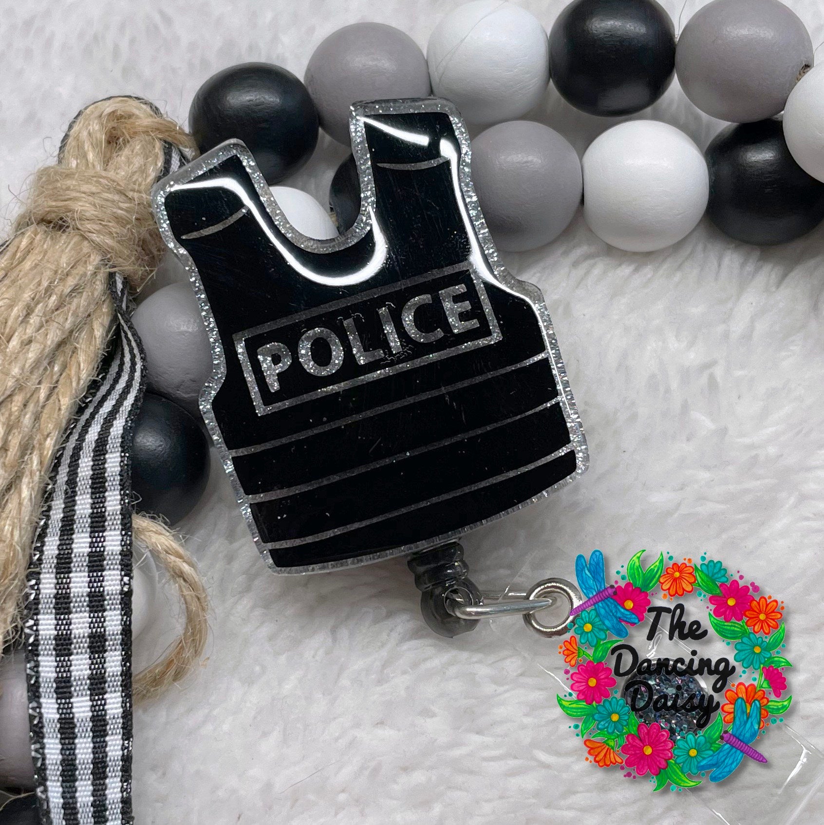 Police Vest Clear Acrylic Blanks for Keychains and Badge Reels – Moxie ...