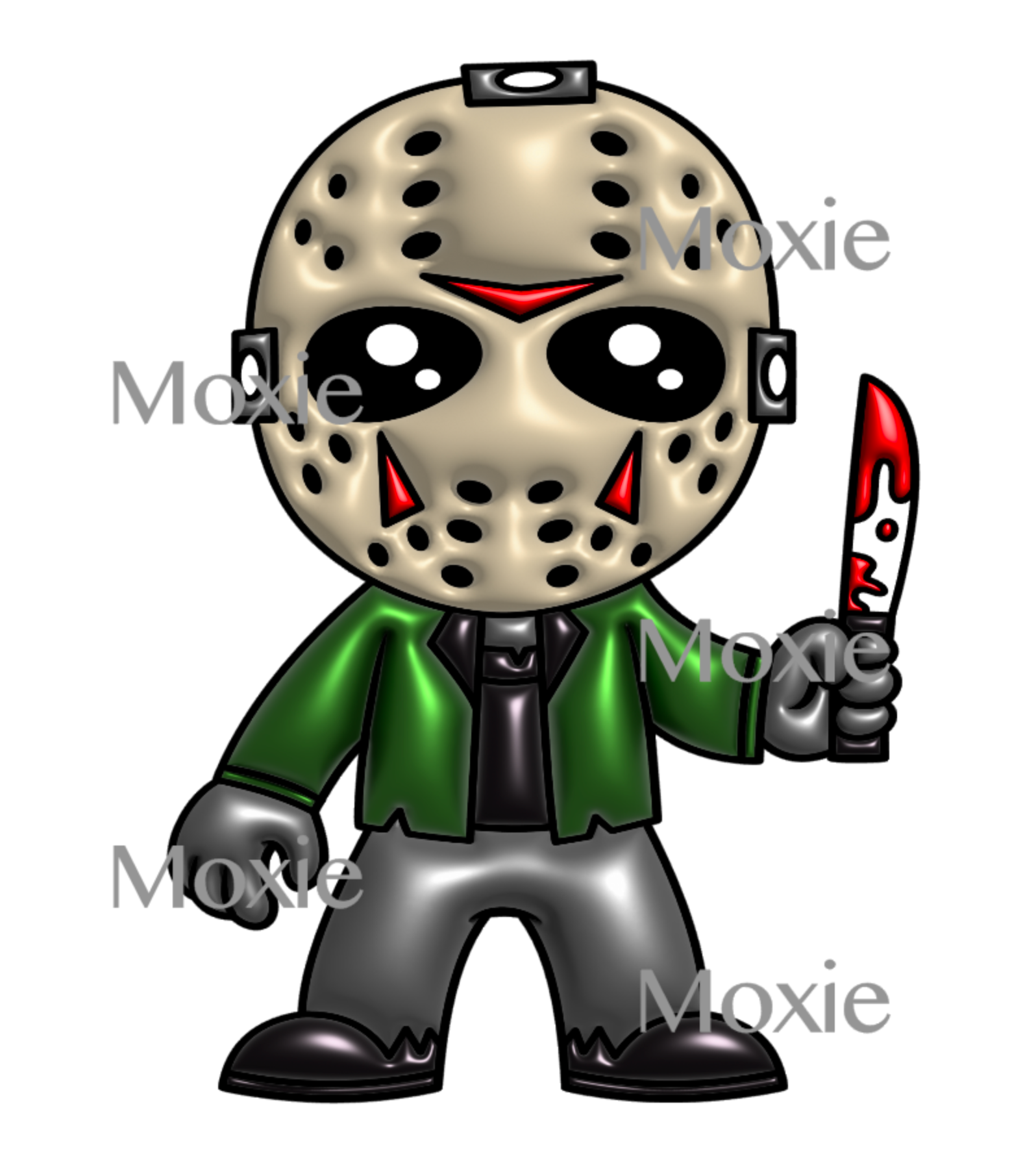 Jason 3D Inflated Decal & Acrylic Blank COMBO – Moxie Vinyls