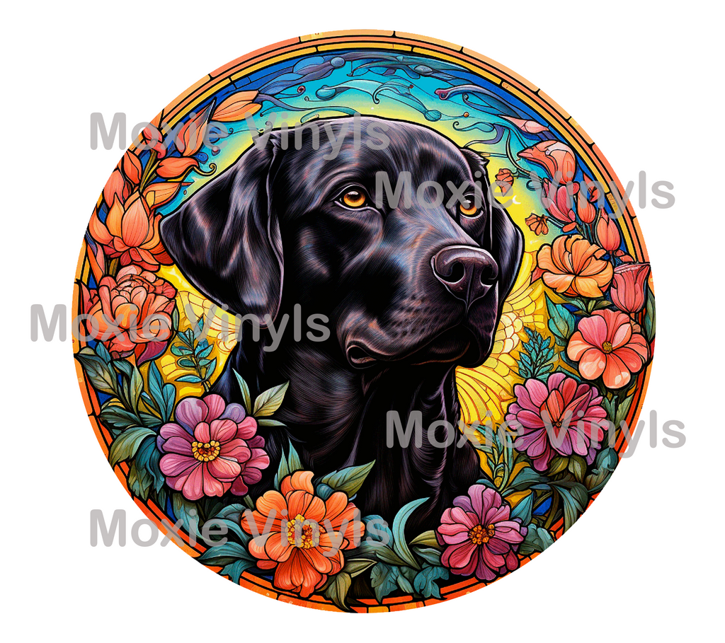 Stained Black Labrador Decal – Moxie Vinyls