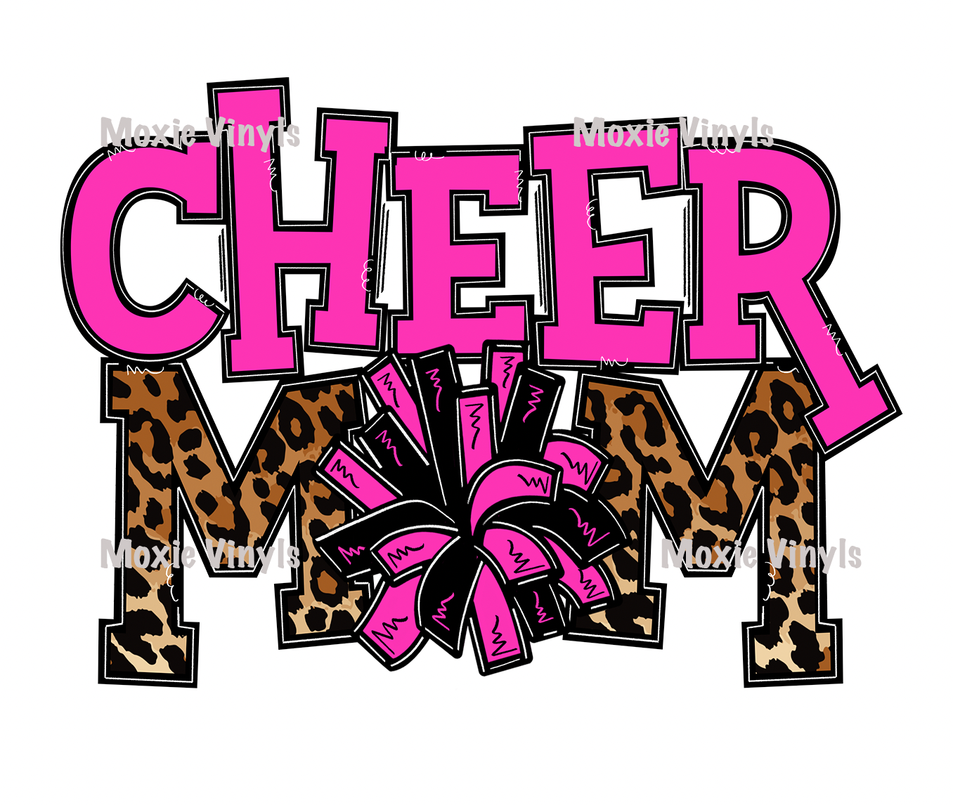 Cheer Mom Pink UV DTF – Moxie Vinyls