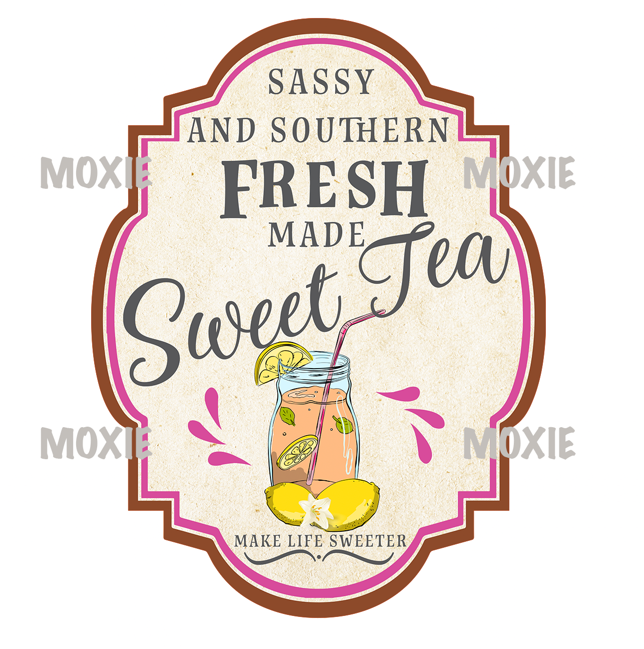 Sweet Tea Label UV DTF – Moxie Vinyls