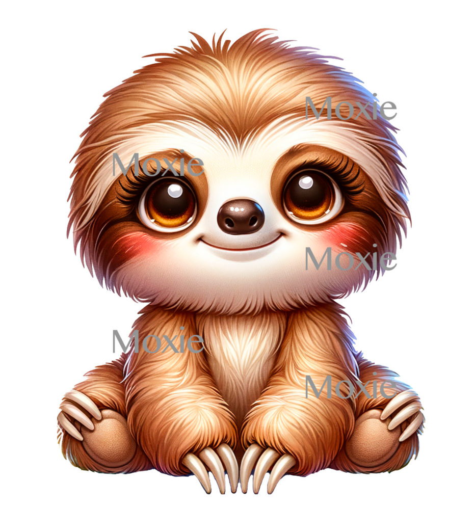 Baby Sloth Decal & Acrylic Blank COMBO – Moxie Vinyls
