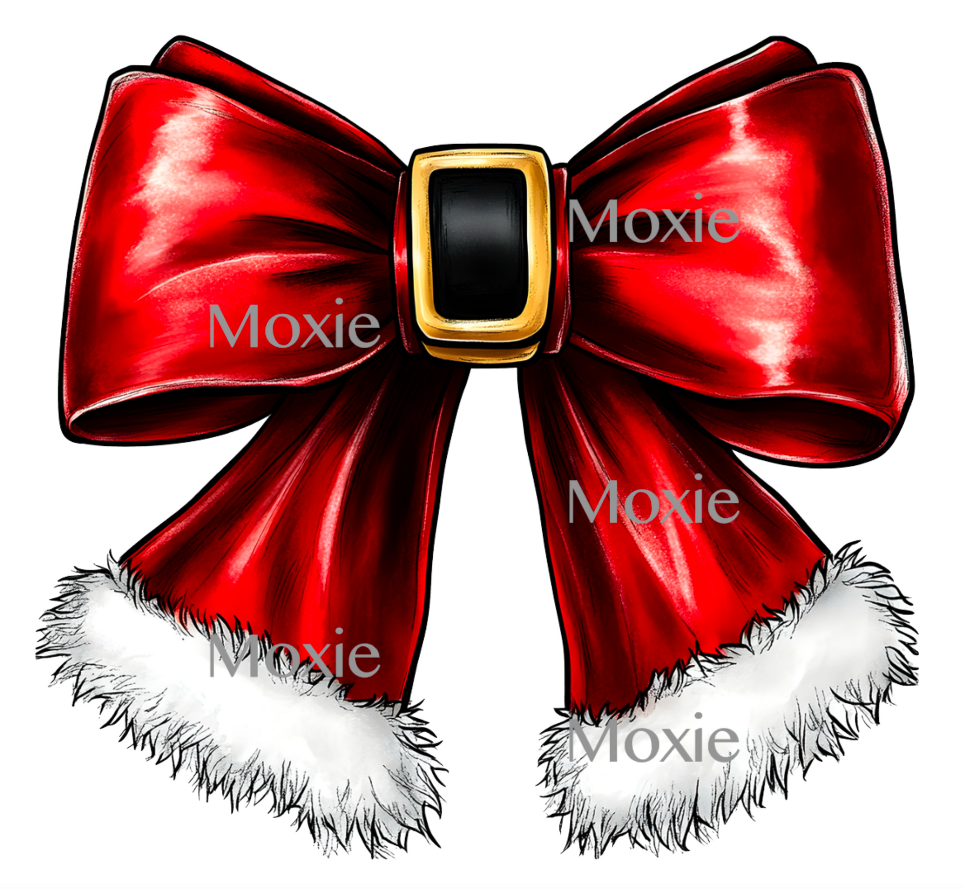 Santa Bow Decal & Acrylic Blank COMBO – Moxie Vinyls