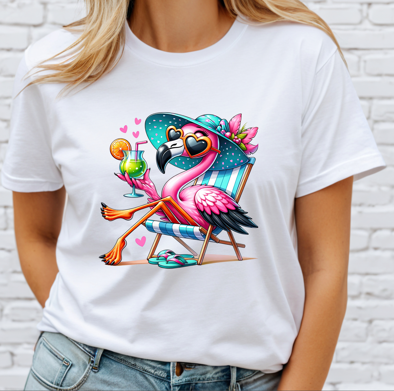 Flamingo Beach Sunbathing DTF Transfer – Moxie Vinyls