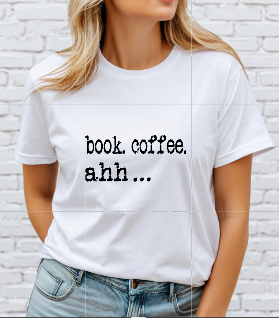 book coffee ahh DTF Transfer – Moxie Vinyls