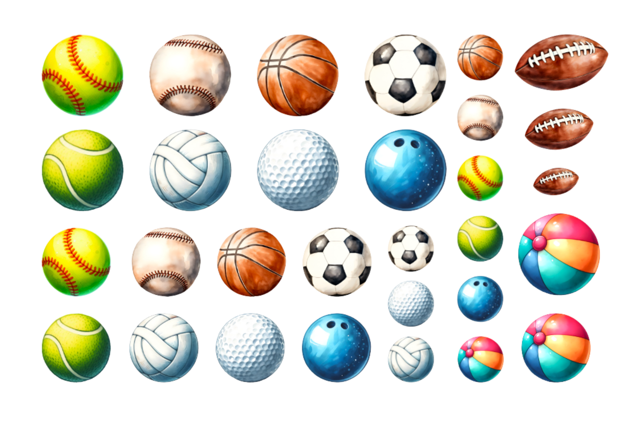 Sports Balls Elements UV DTF – Moxie Vinyls