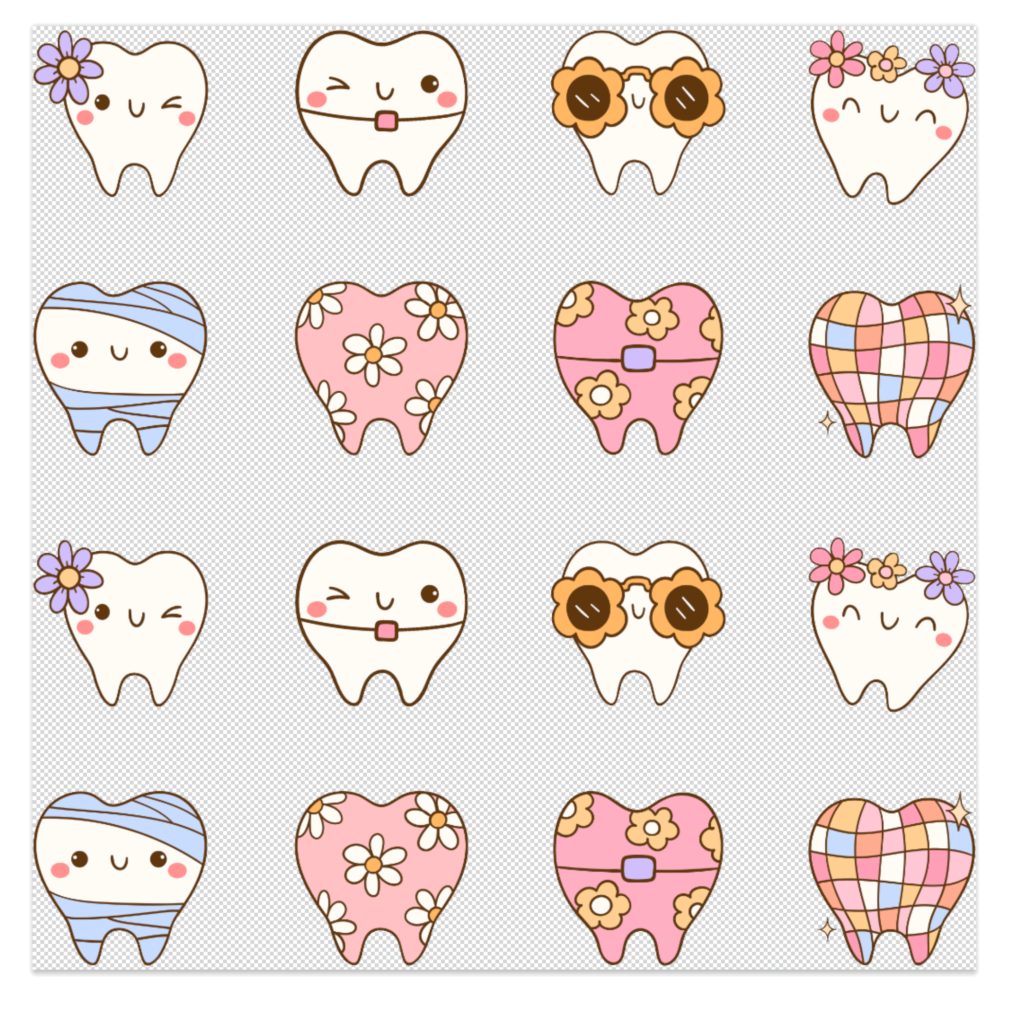 Groovy Teeth Pen Elements UV DTF – Moxie Vinyls