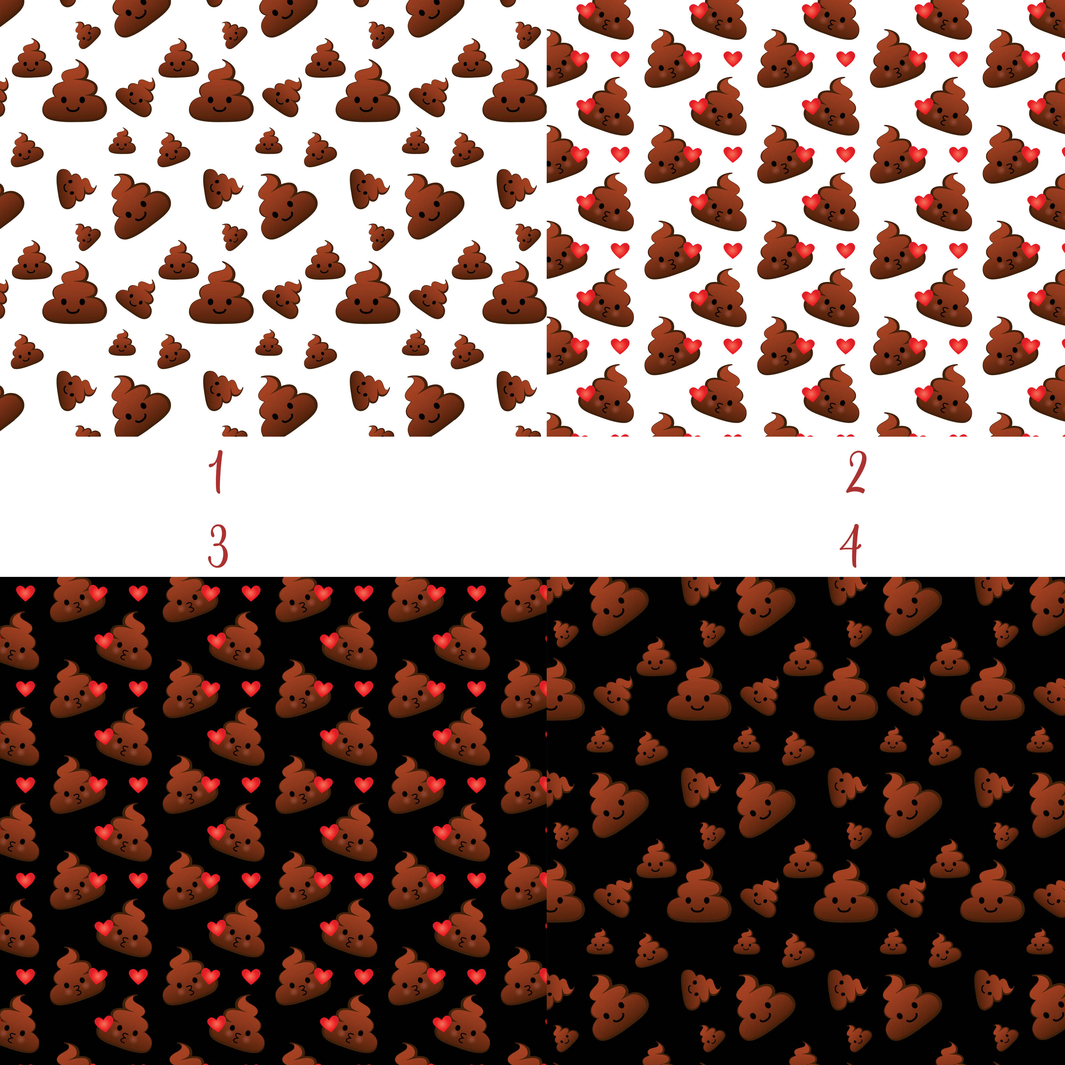 Poop Emoji Pattern Vinyl – Moxie Vinyls