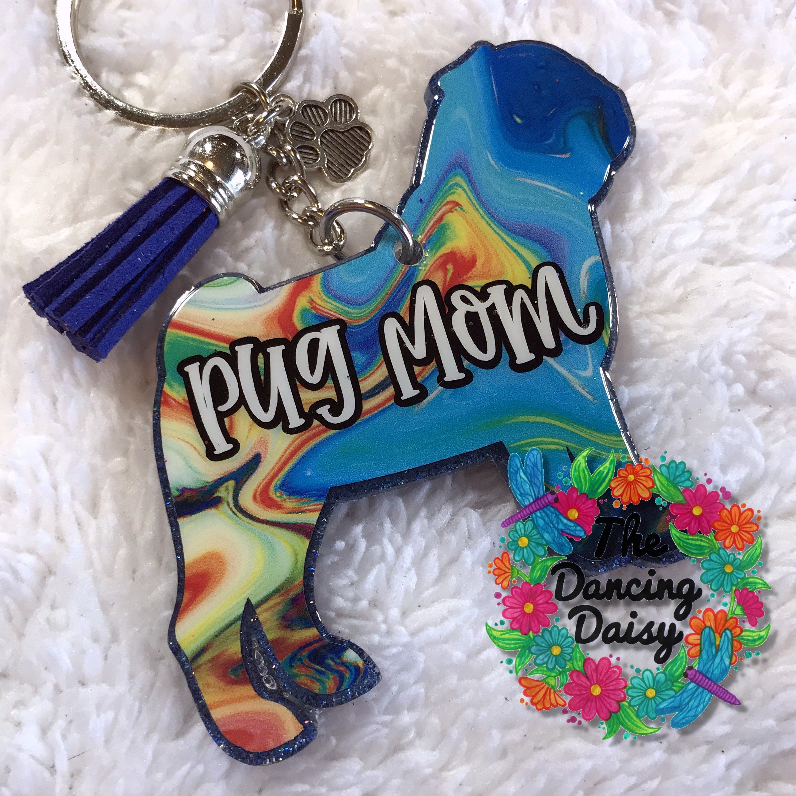 Pug Dog Acrylic Key Chain Blank – Moxie Vinyls