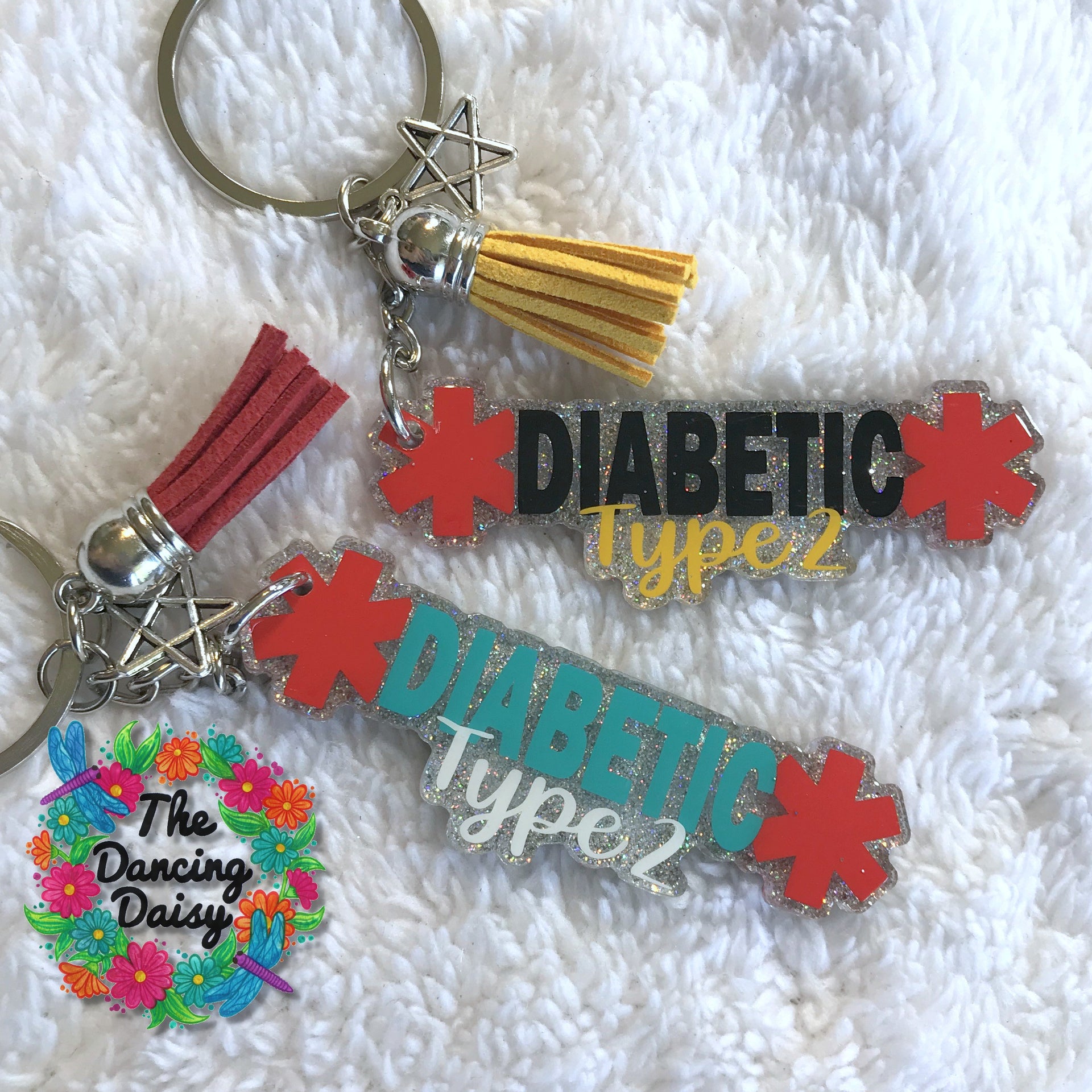 Diabetic Type 2 Medical Alert Acrylic Key Chain Blank – Moxie Vinyls