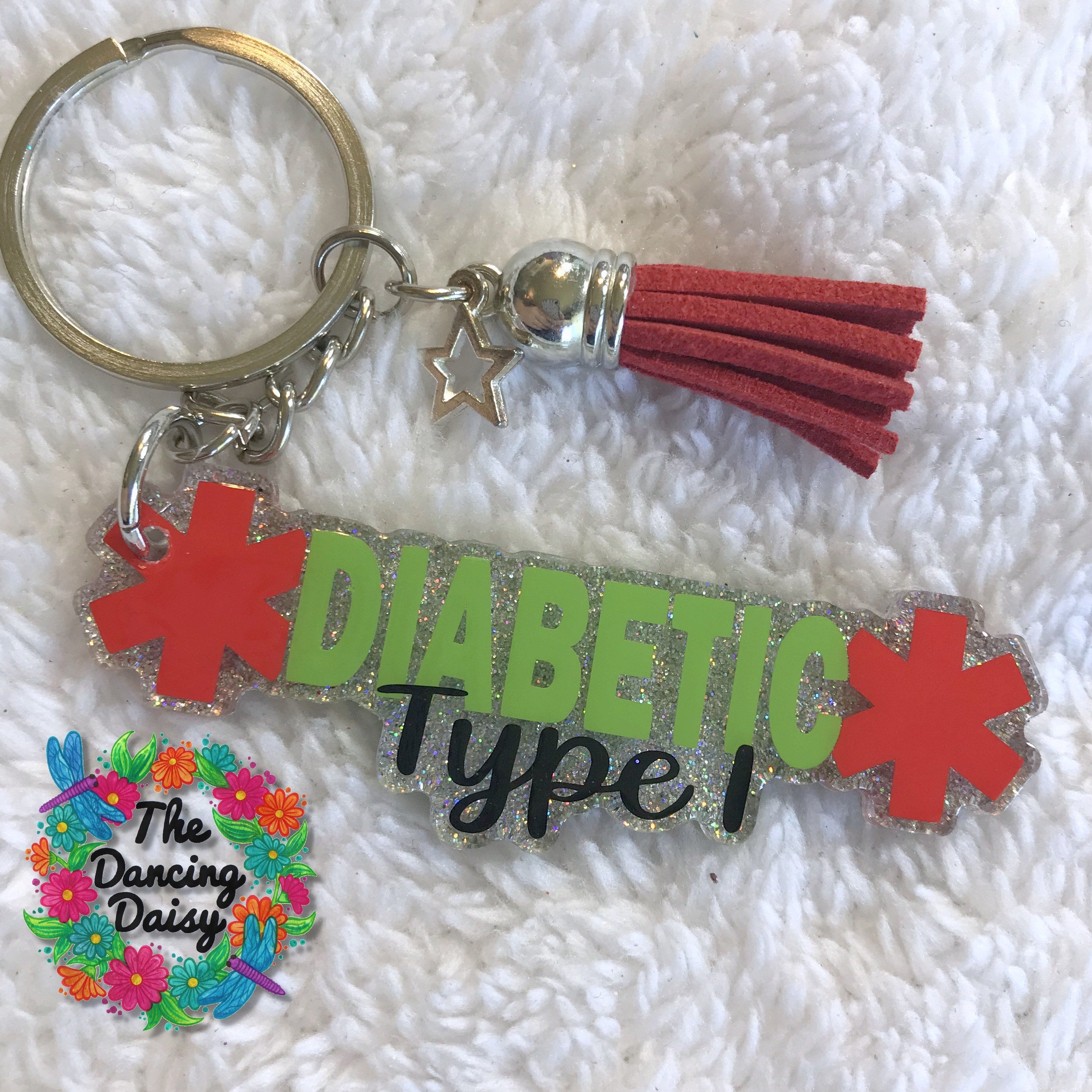 Diabetic Type 1 Medical Alert Acrylic Key Chain Blank – Moxie Vinyls