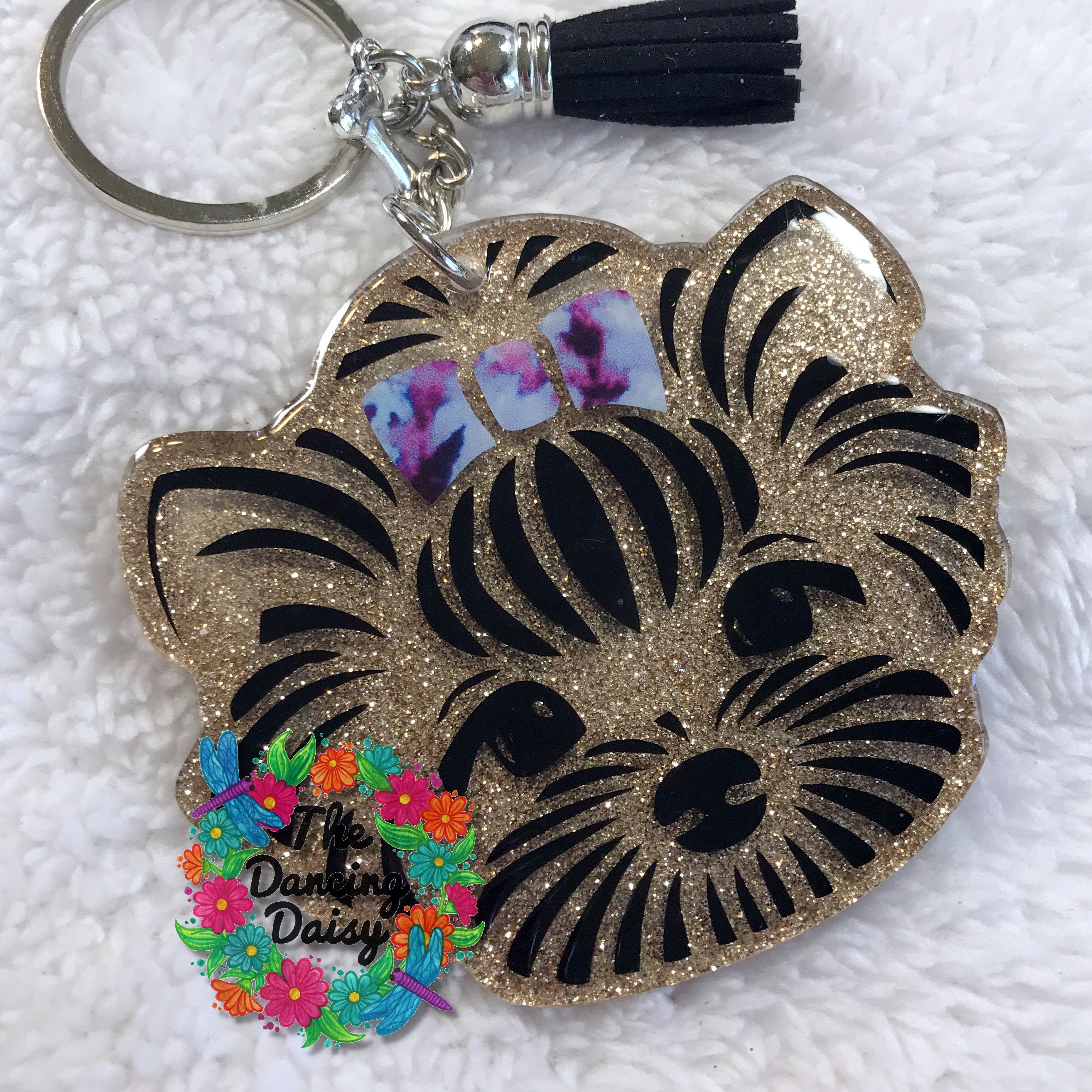 Yorkshire terrier Yorkie Keychain Acrylic Blank – Moxie Vinyls