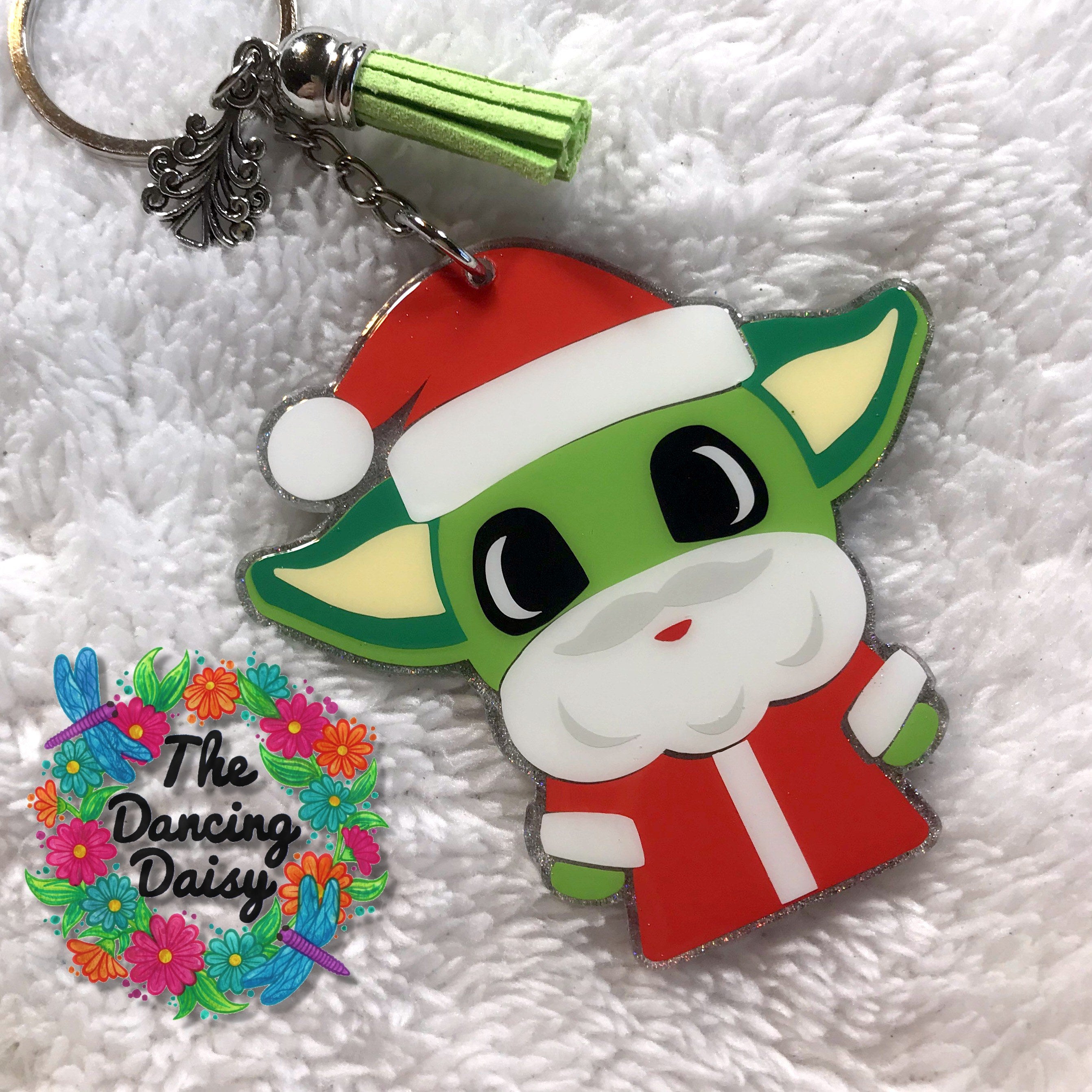 Santa Claus Baby Alien Acrylic Key Chain Blank – Moxie Vinyls
