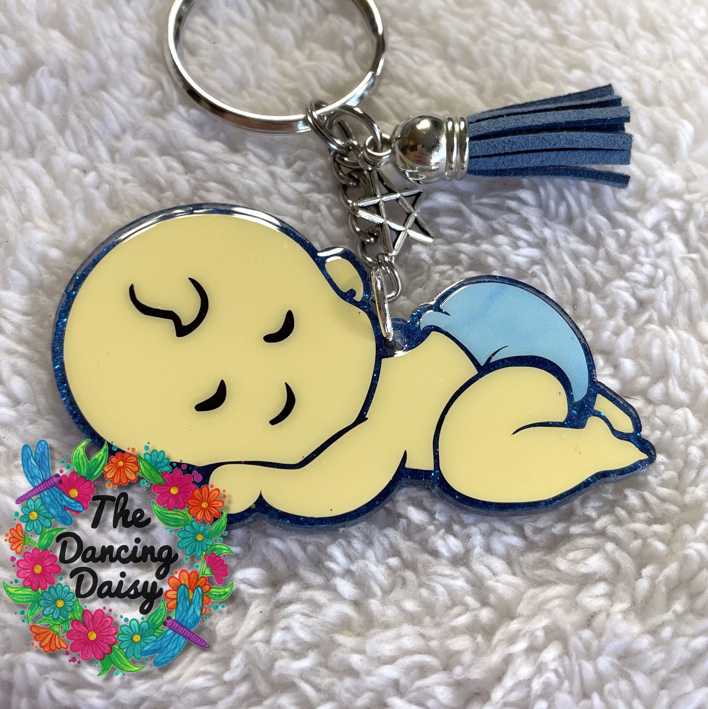 Sleeping Newborn Baby Acrylic Key Chain Blank – Moxie Vinyls
