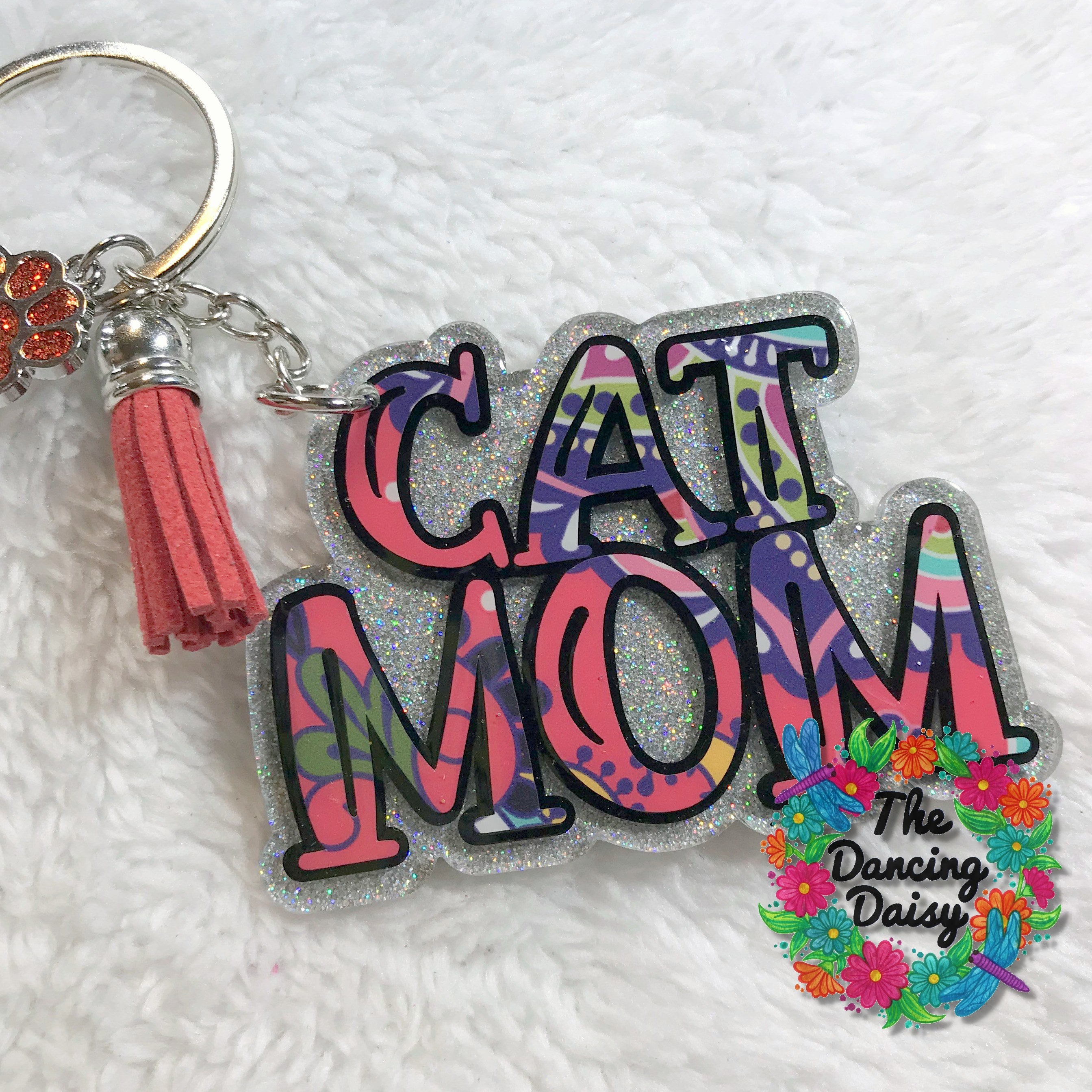 Cat Mom Acrylic Keychain Blanks – Moxie Vinyls