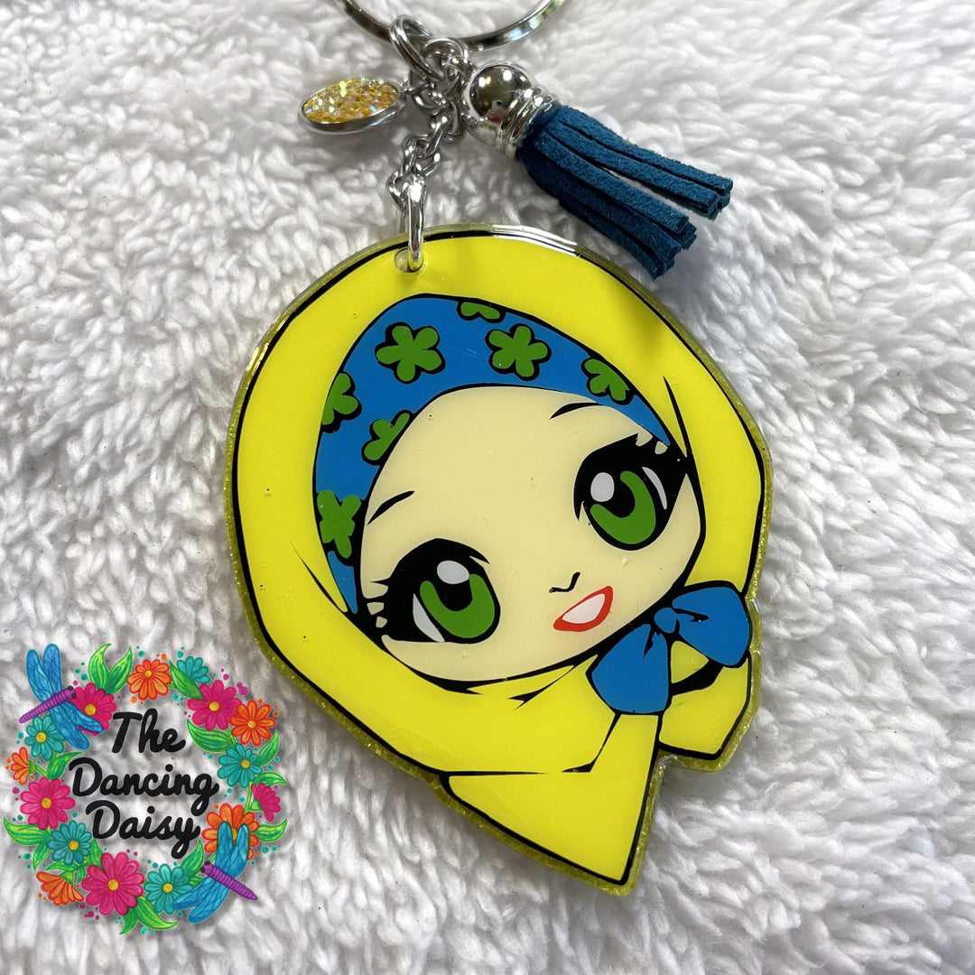 Muslim Girl with Hijab bow Acrylic Key Chain Blank – Moxie Vinyls