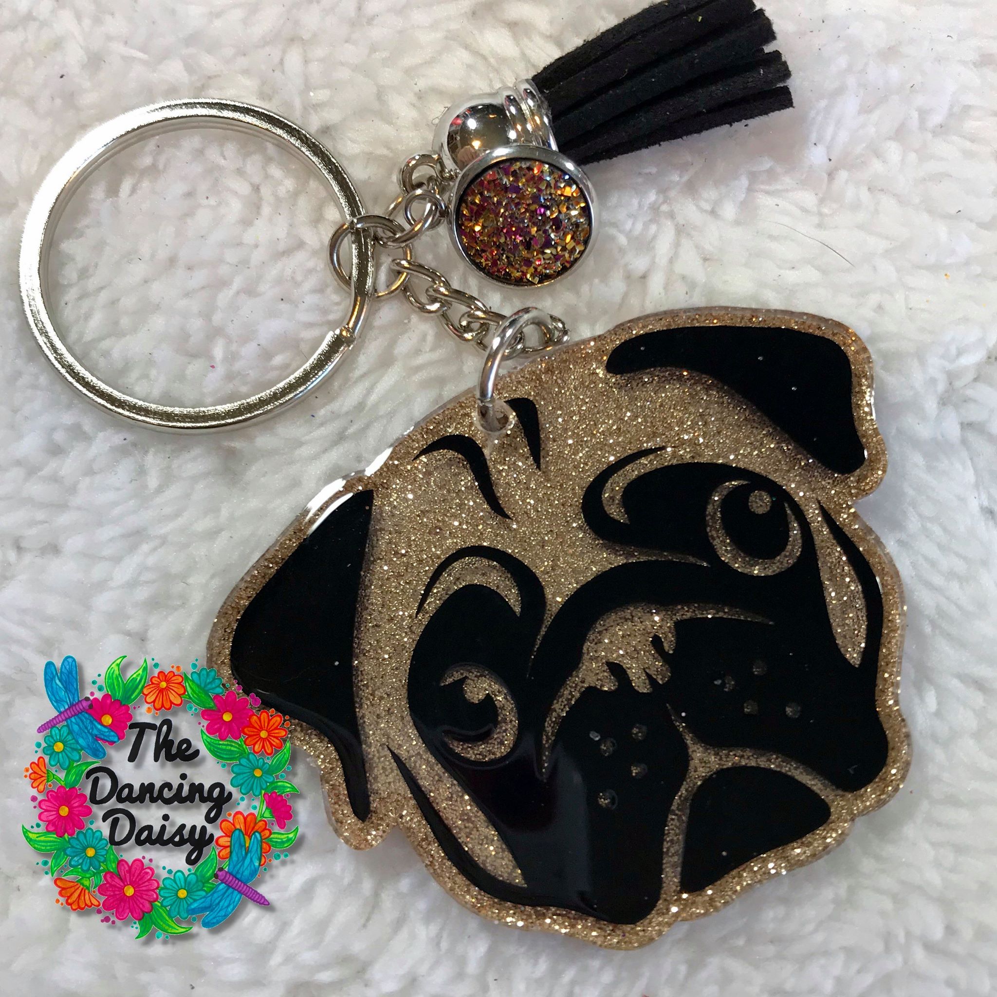 Pug Face Portrait Acrylic Key Chain Blank – Moxie Vinyls