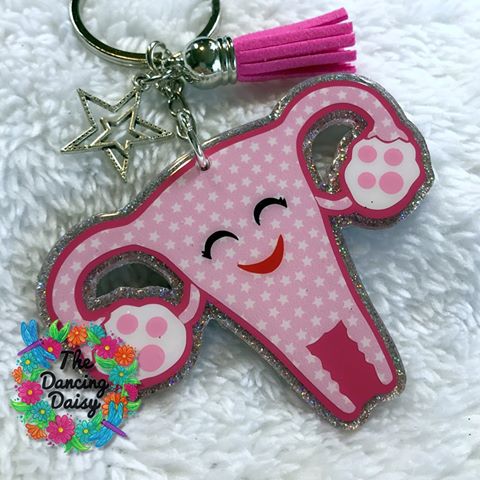 Cute Uterus Acrylic Blank for Badge Reels – Moxie Vinyls