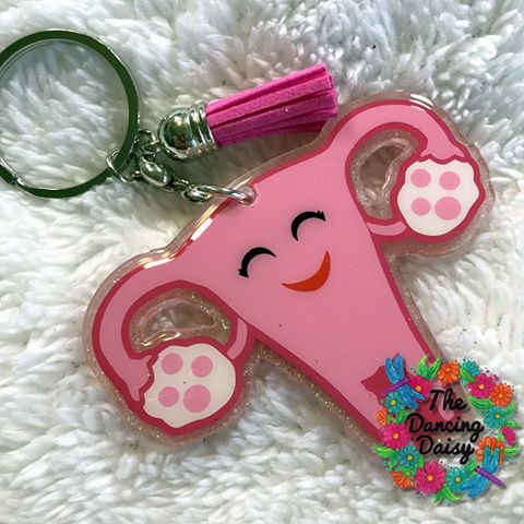 Cute Uterus Acrylic Blank for Badge Reels – Moxie Vinyls