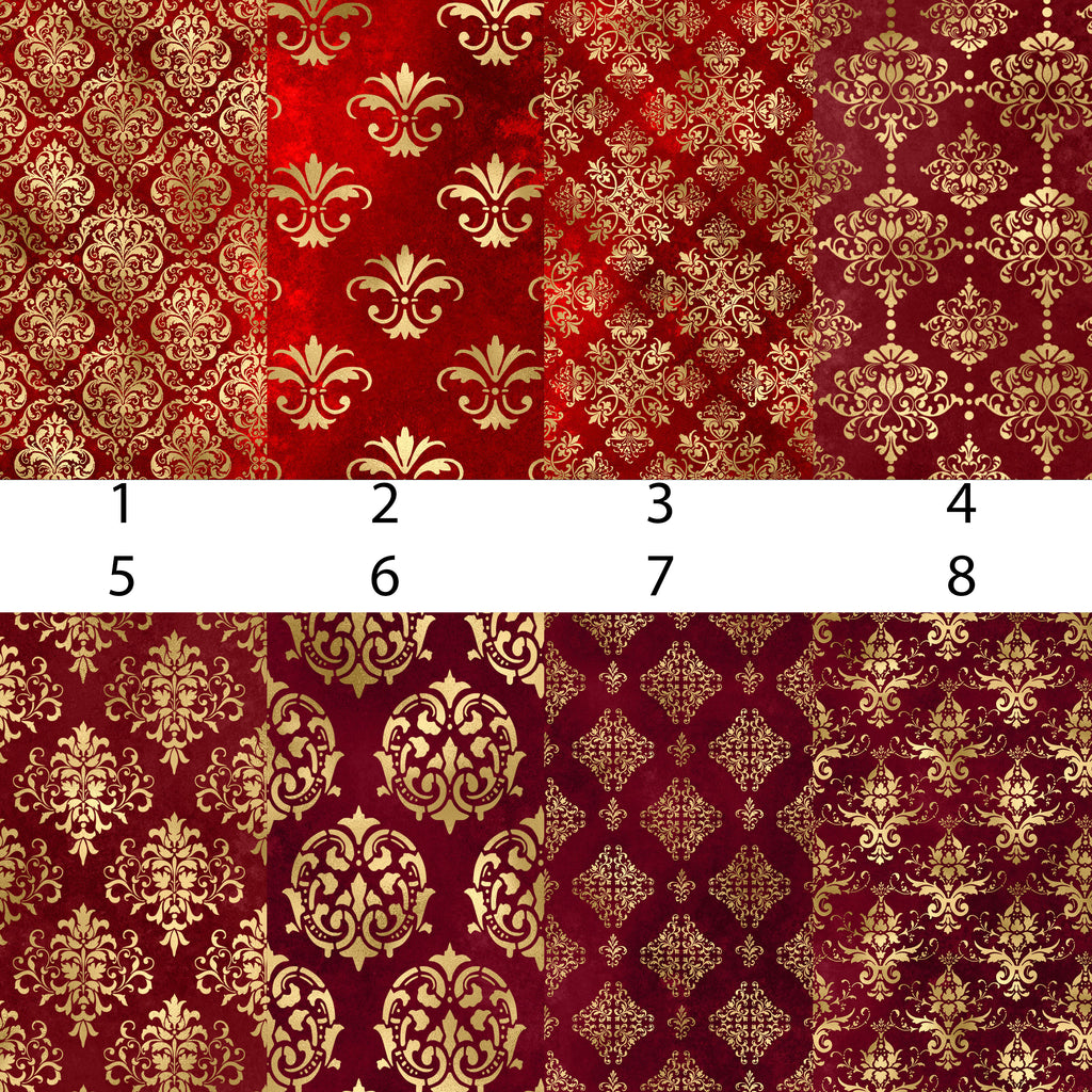 Red & Gold Damask Vinyl – Moxie Vinyls