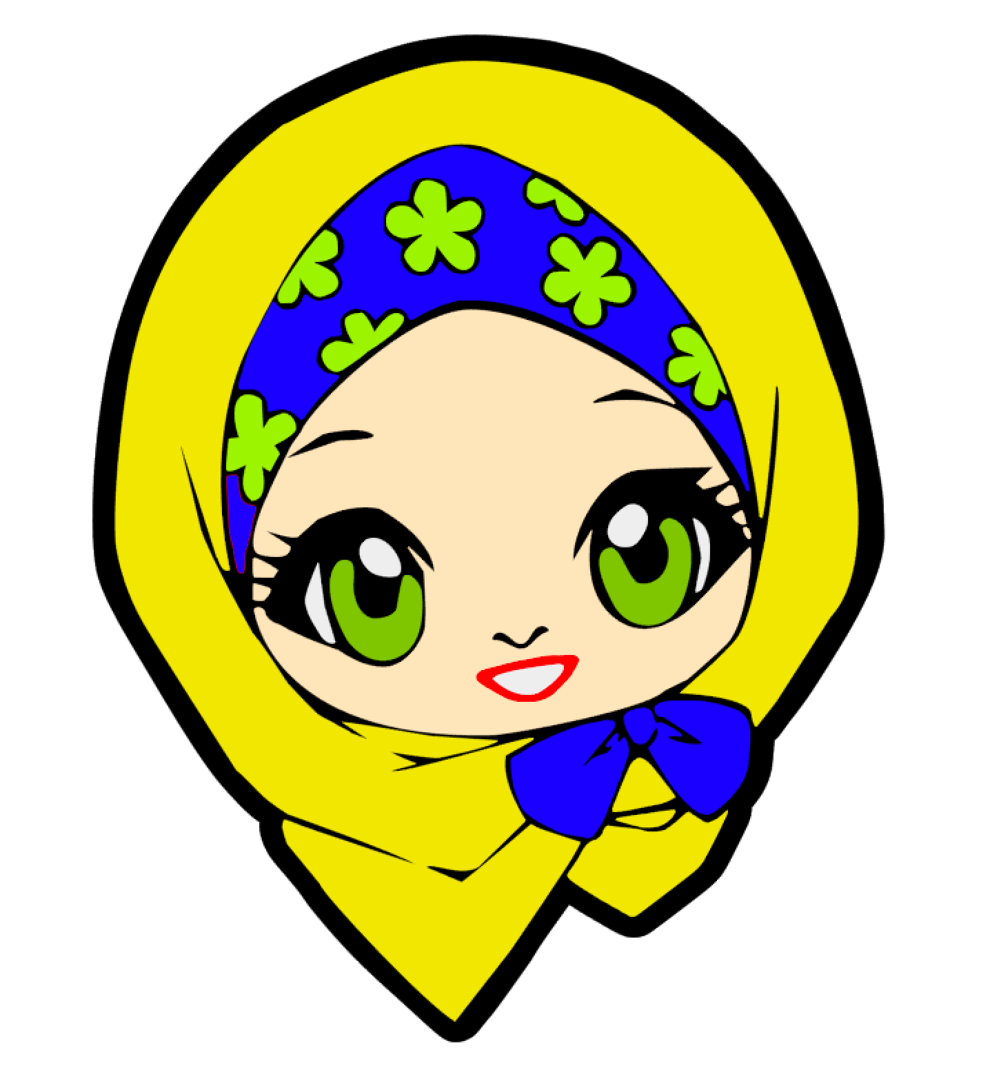 Muslim Girl with Hijab bow Acrylic Key Chain Blank – Moxie Vinyls