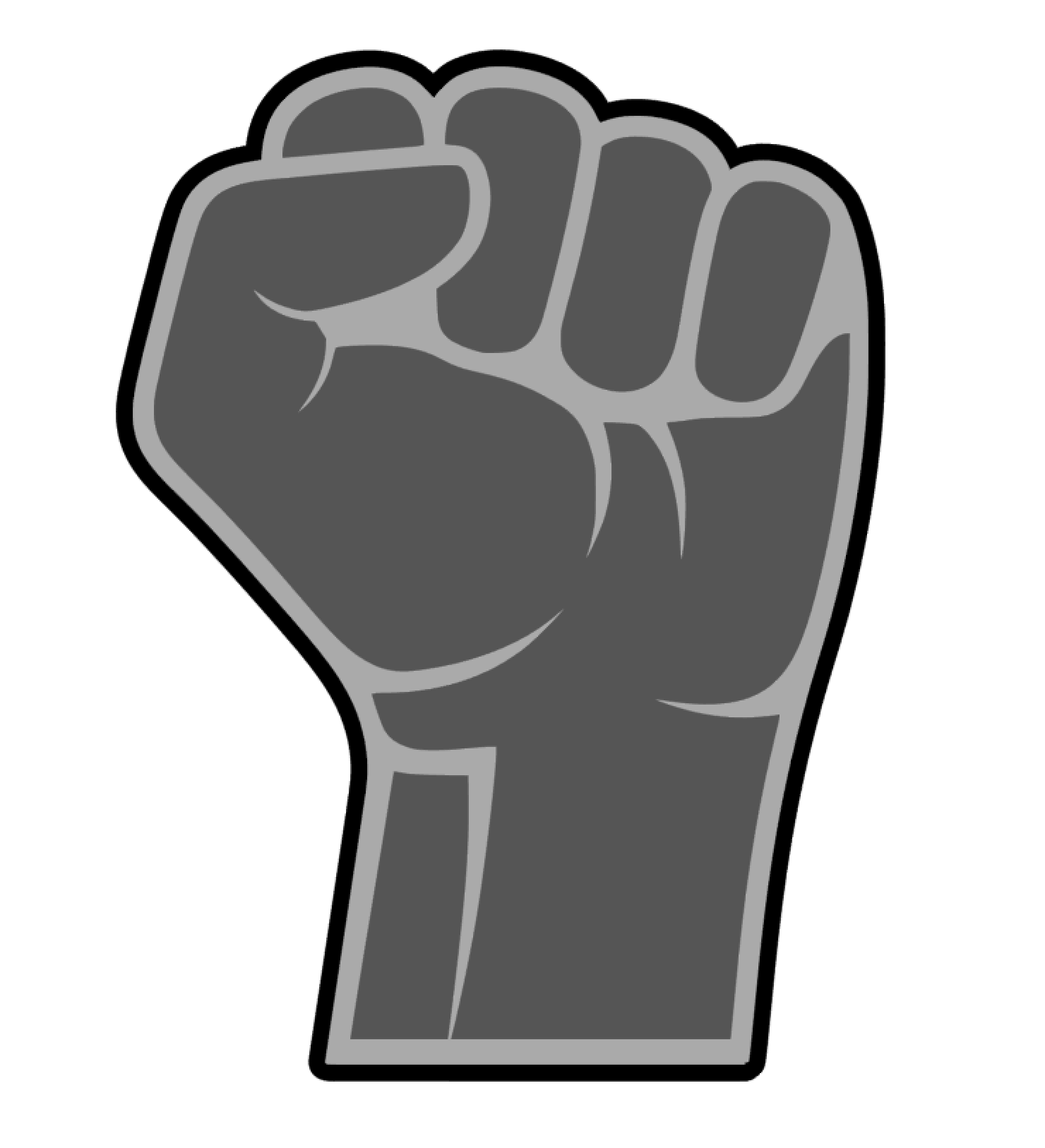 Raised Fist Acrylic Blank – Moxie Vinyls