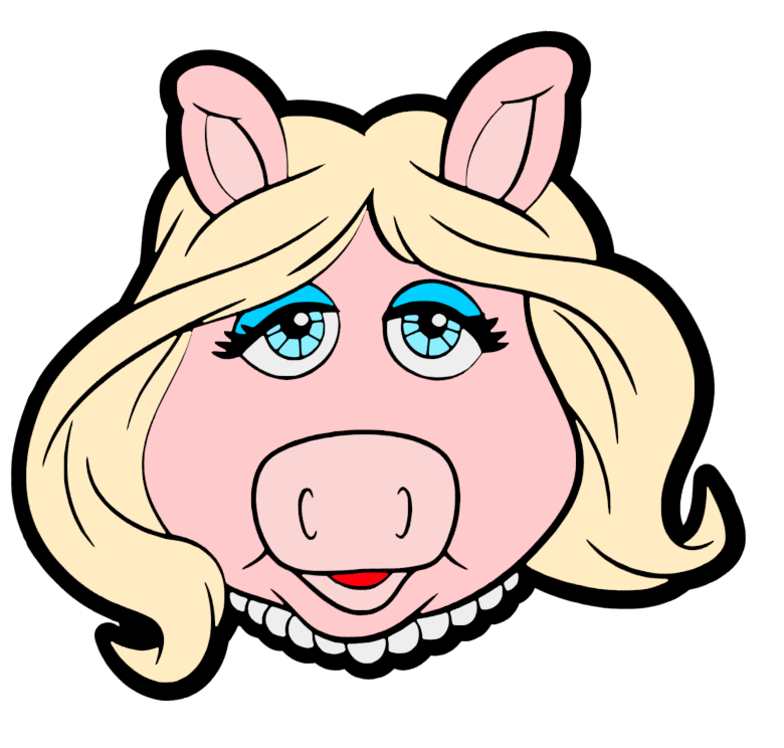 Miss Piggy Face Acrylic Blank – Moxie Vinyls