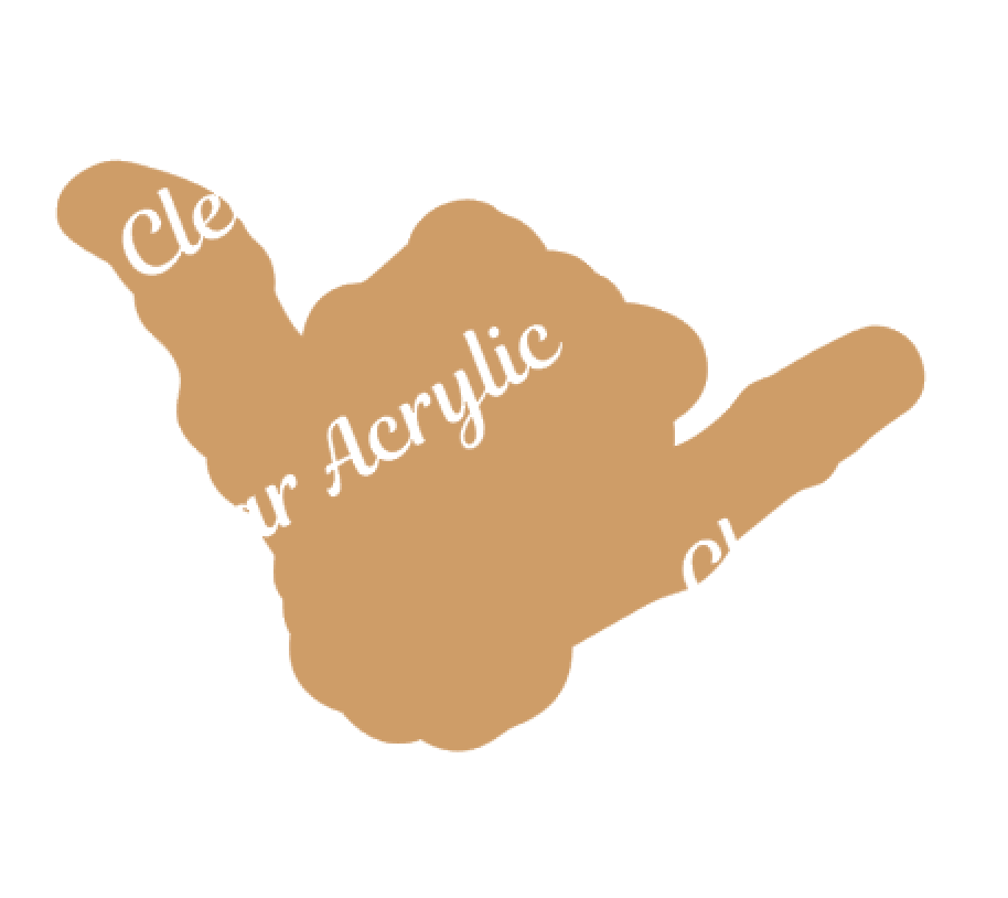 Shaka Skeleton Hand Acrylic Blanks for Badge Reel Crafts – Moxie Vinyls