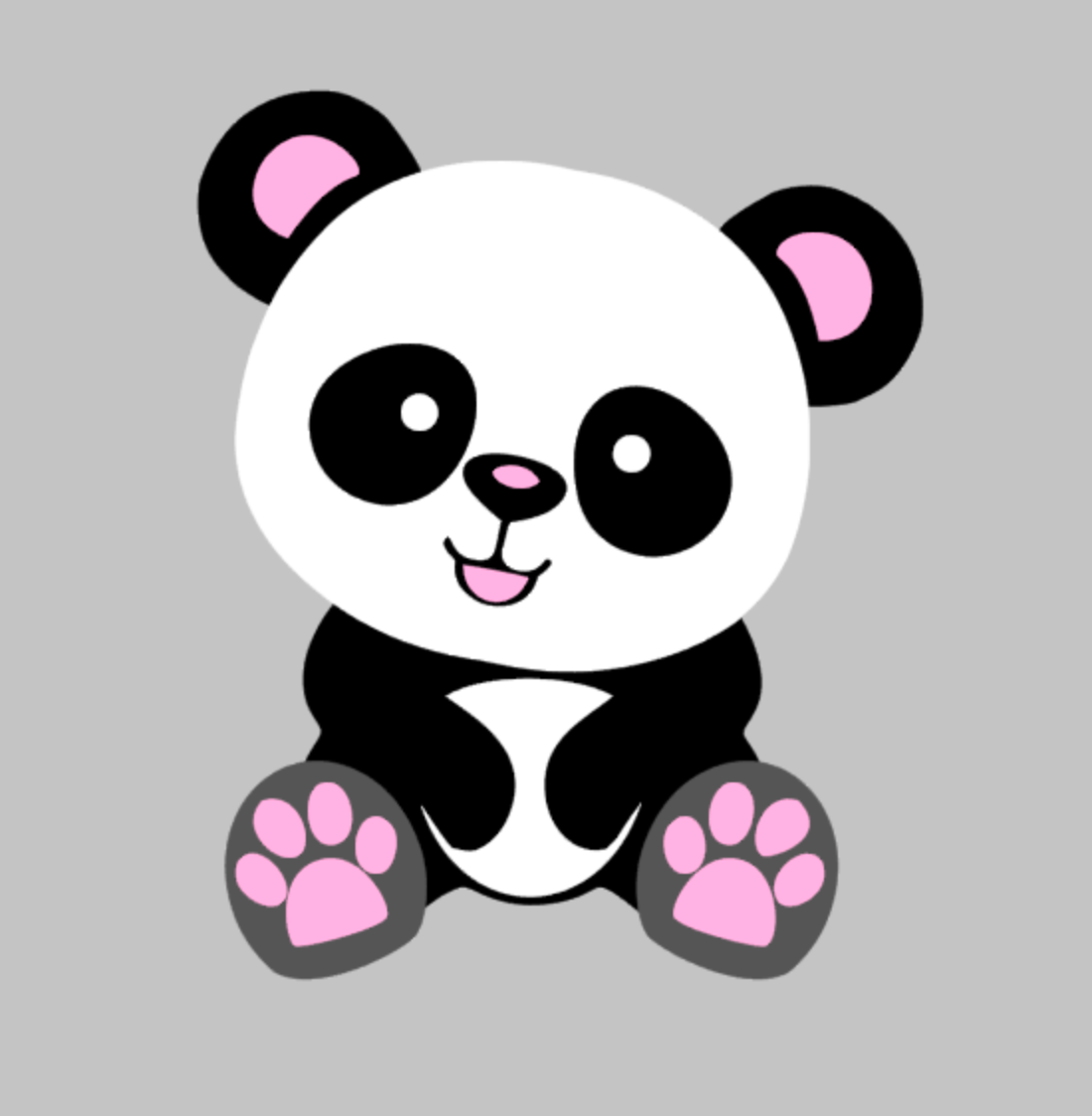Panda Sitting DECAL – Moxie Vinyls