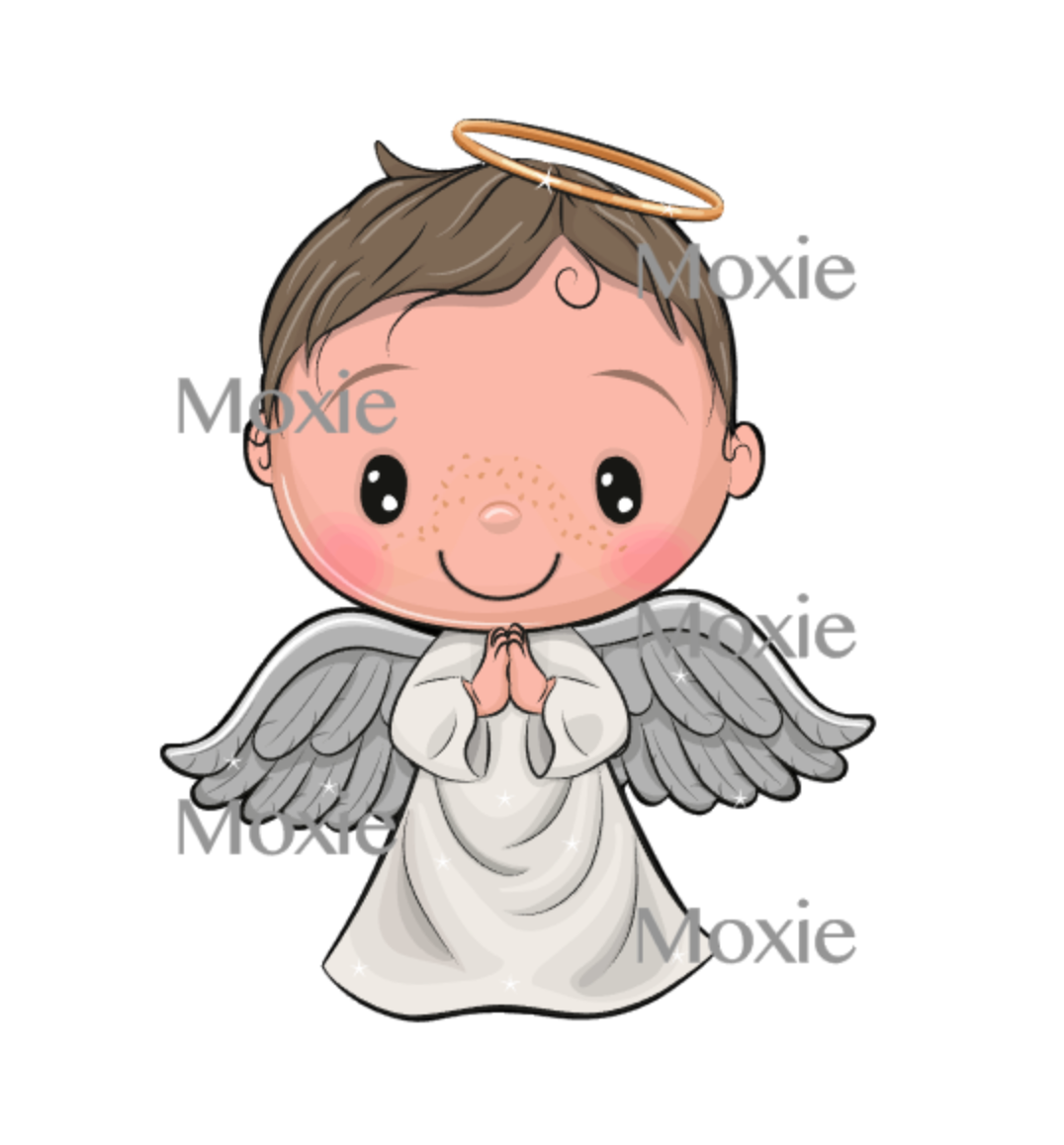 Boy Angel Decal & Acrylic Blank COMBO – Moxie Vinyls