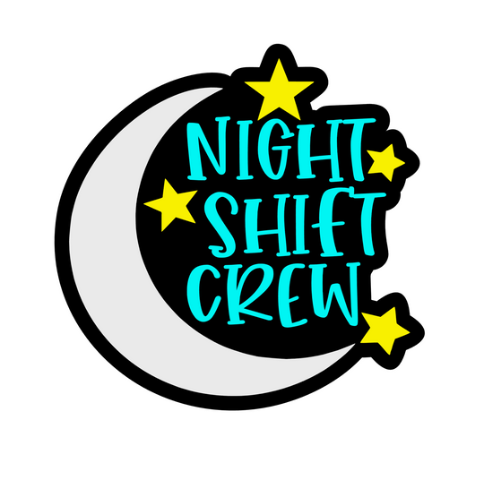 Night Shift Crew Acrylic Blank for Badge Reel Crafts – Moxie Vinyls