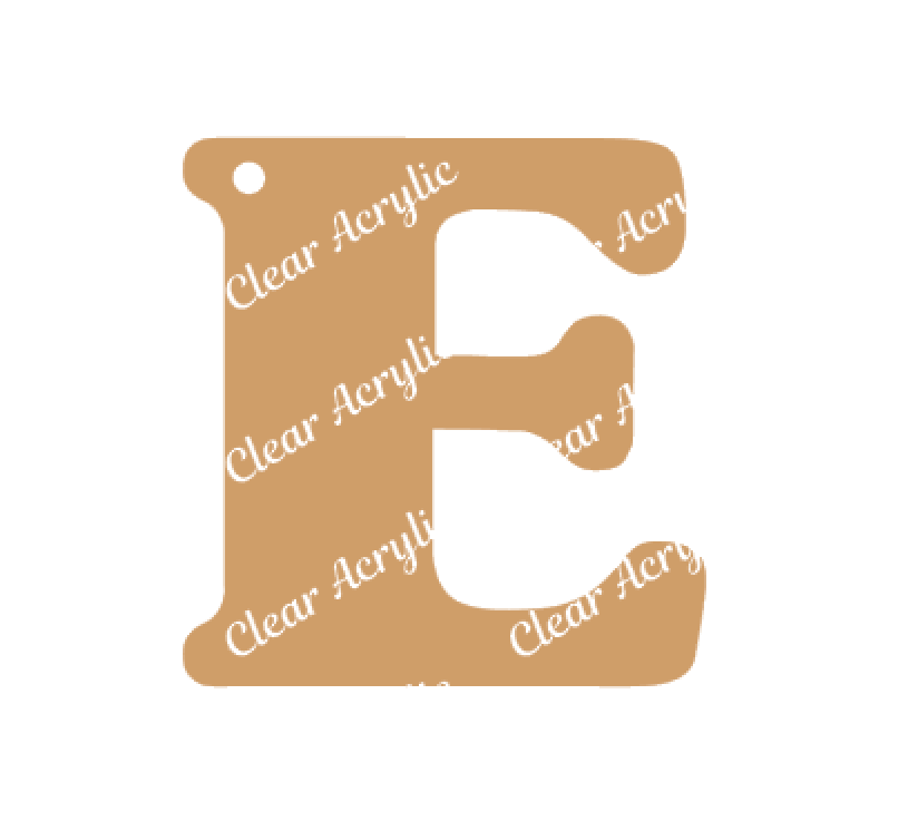 Acrylic Blank letter E – Moxie Vinyls