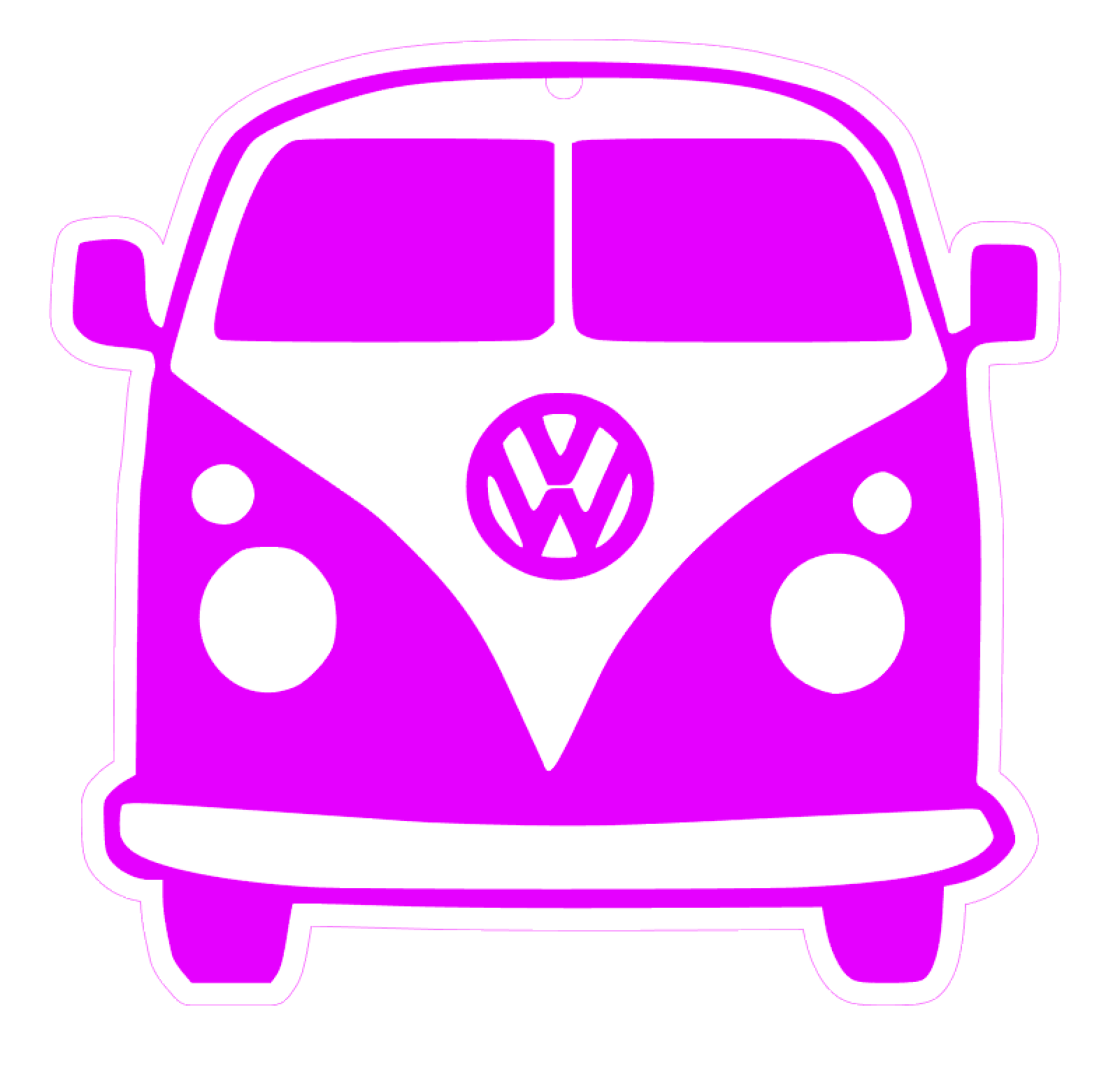 VW Bus Clear Acrylic Blank – Moxie Vinyls