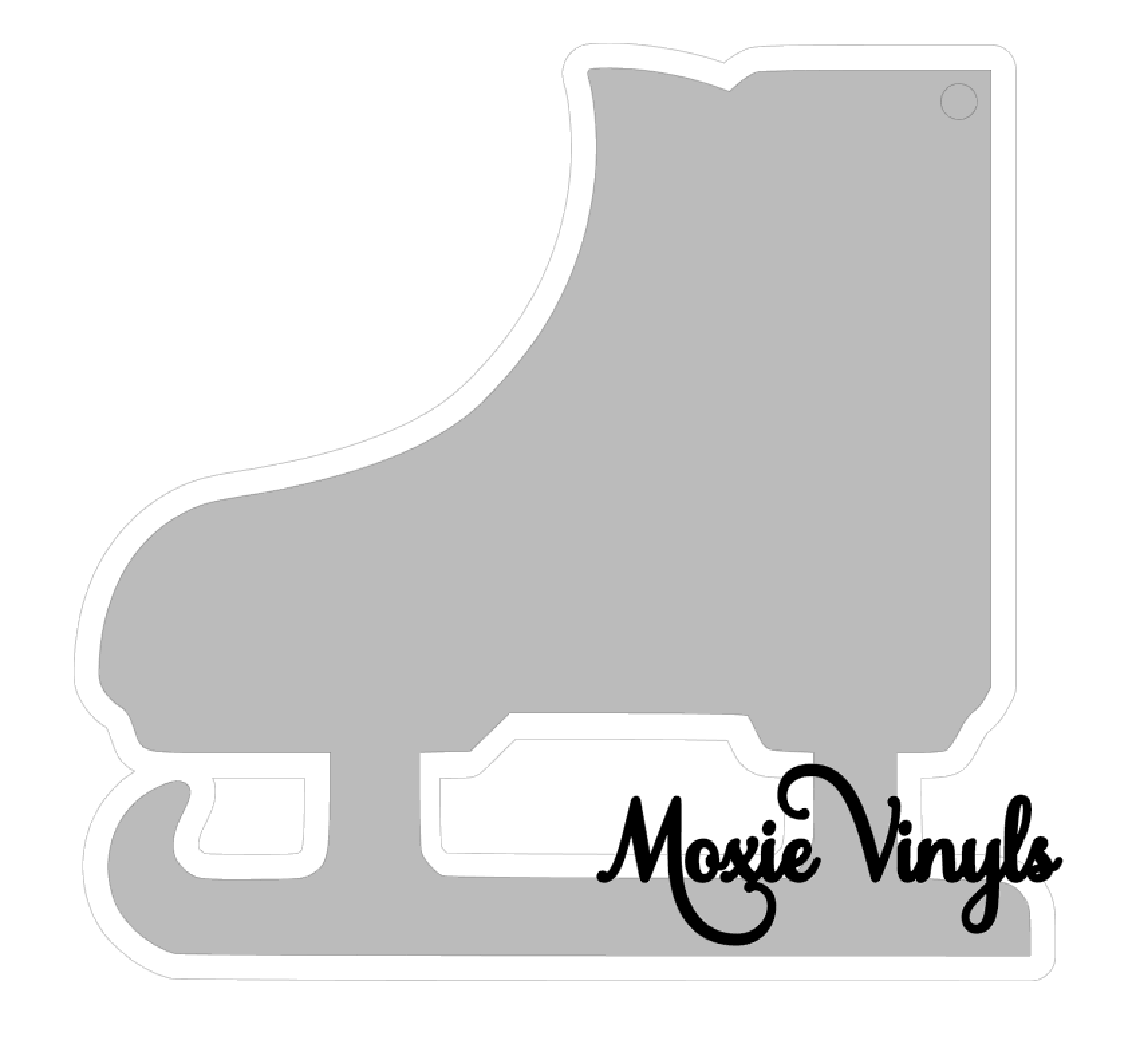 Ice Skate Acrylic Blank – Moxie Vinyls