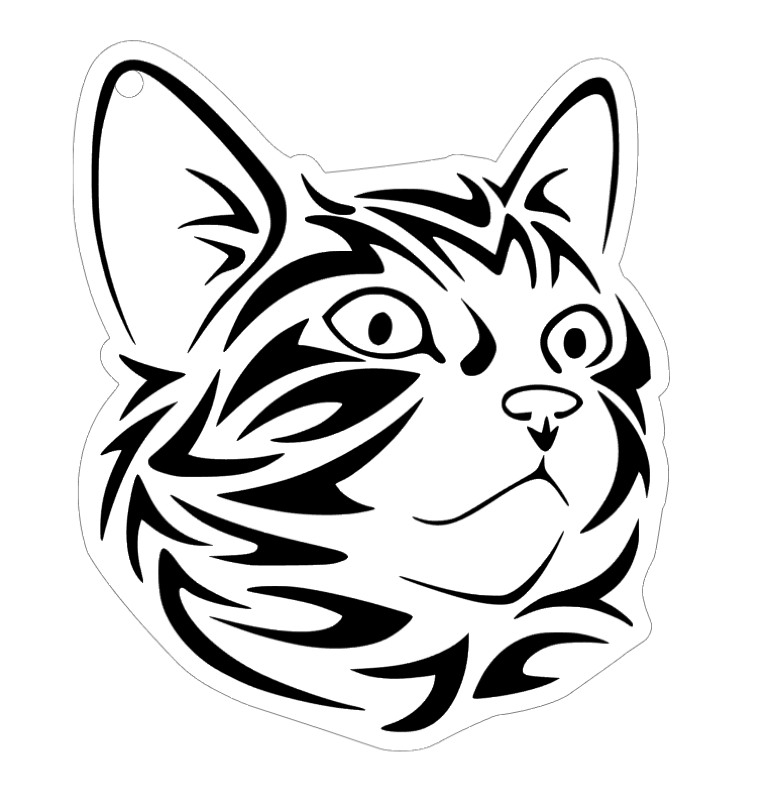 Cat Face Portrait Acrylic Blank – Moxie Vinyls