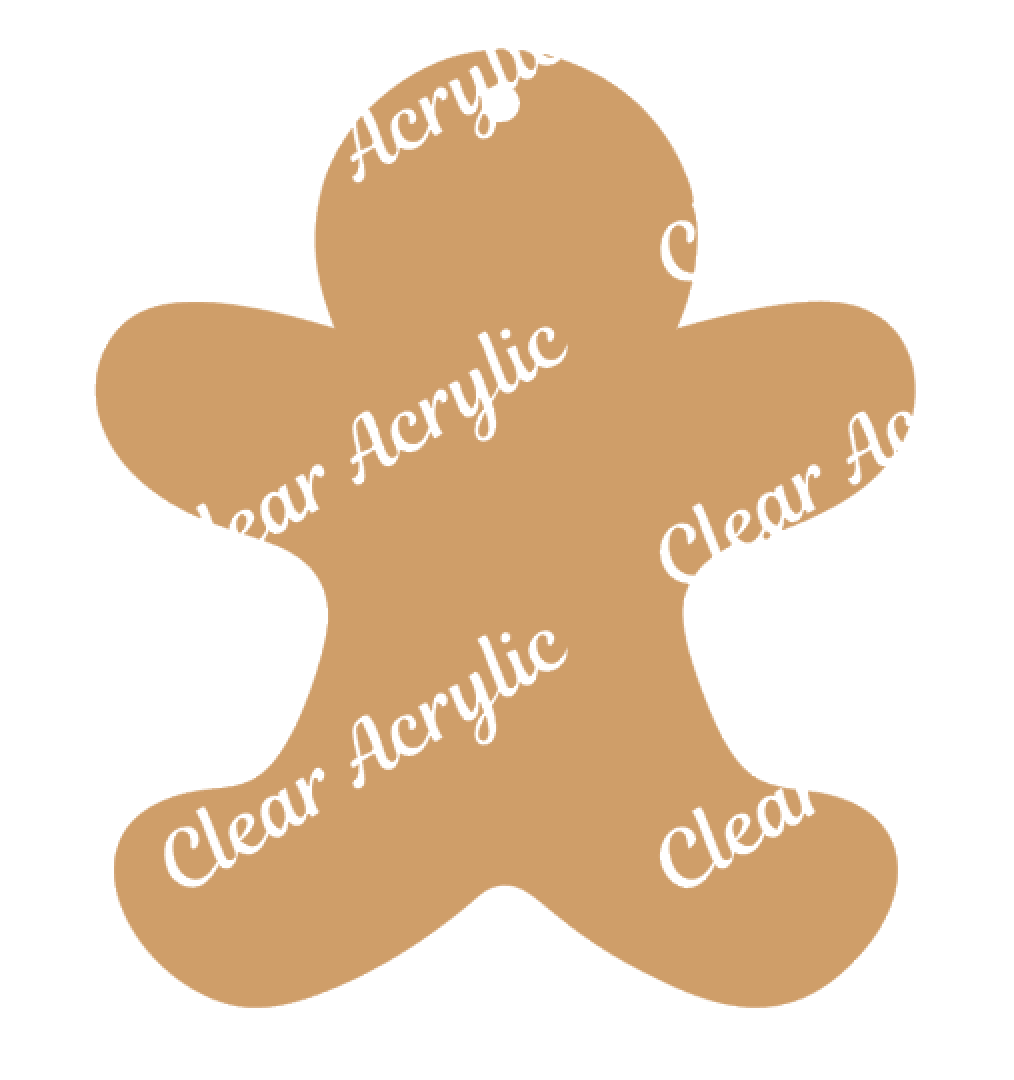 Gingerbread Man Acrylic Blank – Moxie Vinyls