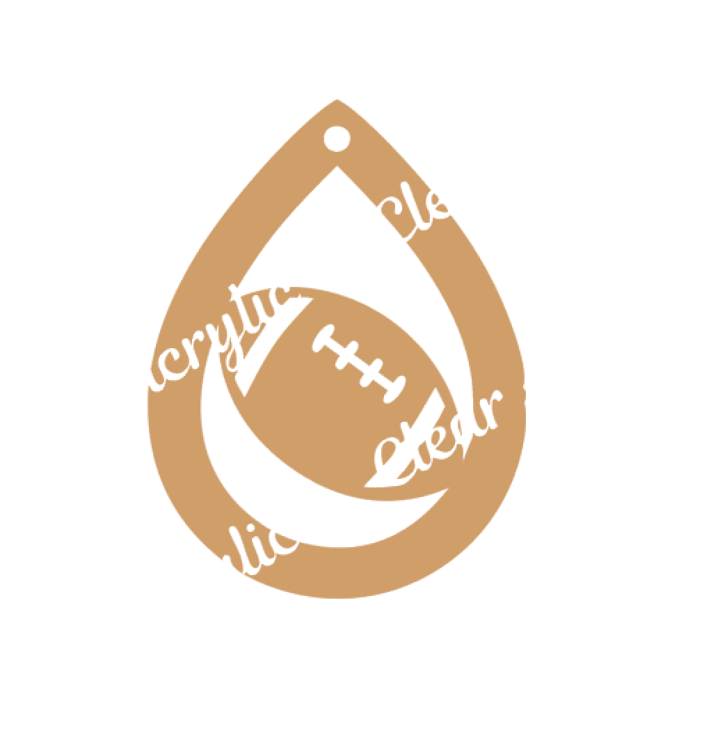 Football Earring (Cut Out) Acrylic Blank – Moxie Vinyls