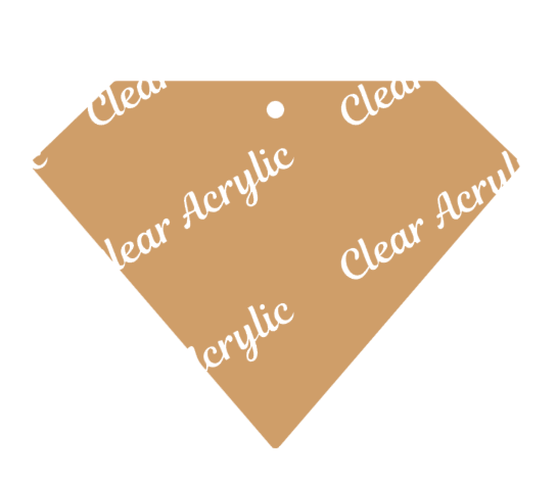 Diamond Shaped Badge Acrylic Blank – Moxie Vinyls