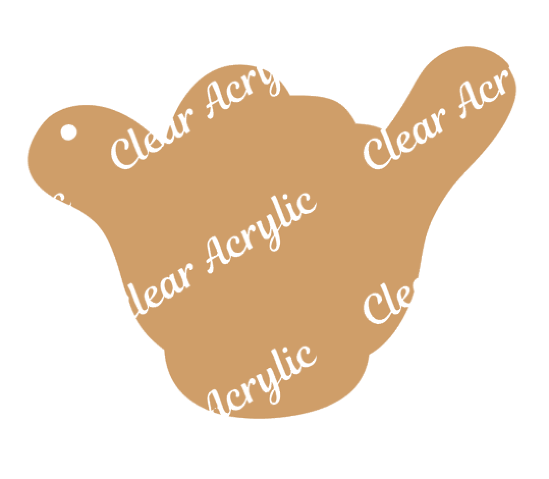 Mahalo Hand Sign Acrylic Key Chain Blank – Moxie Vinyls